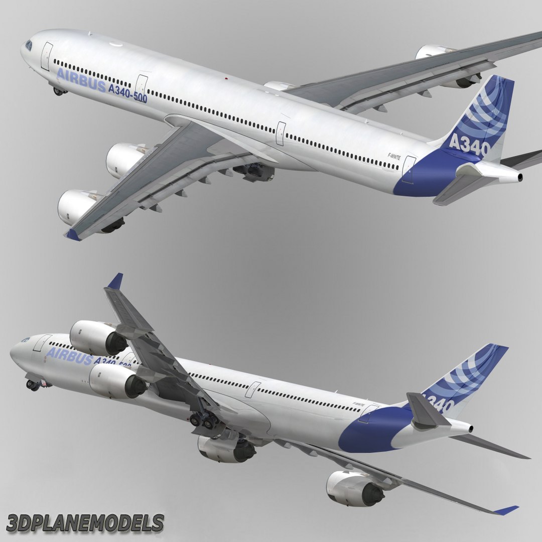 Airbus A340-500 3d Dxf