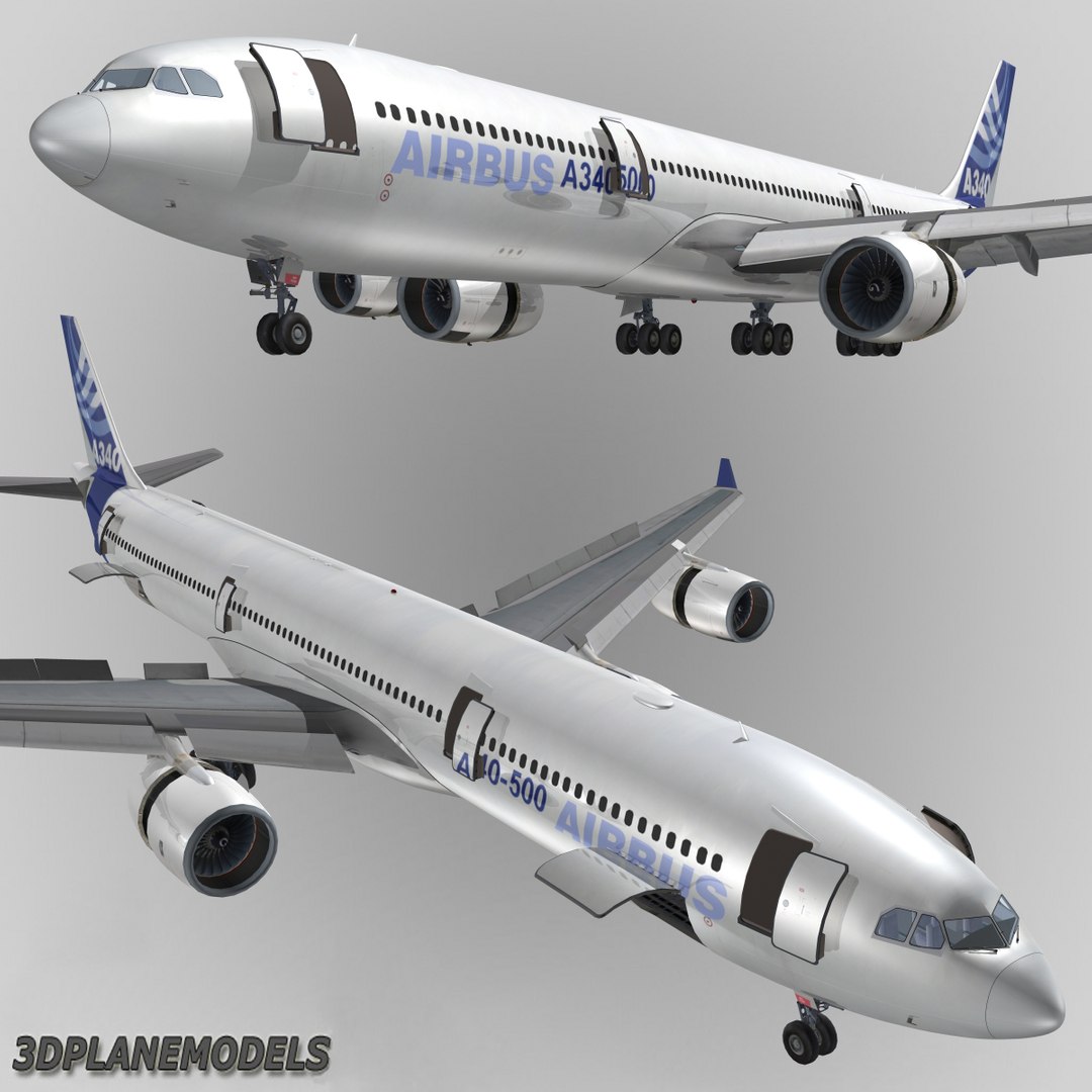 Airbus A340-500 3d Dxf