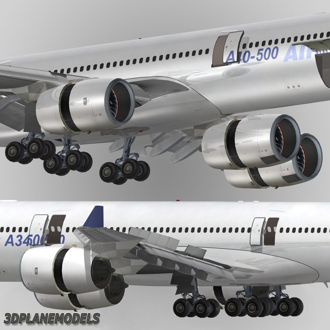 Airbus A340-500 3d Dxf