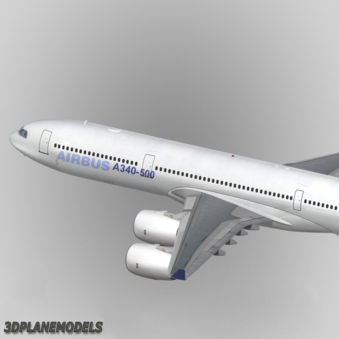 Airbus A340-500 3d Dxf