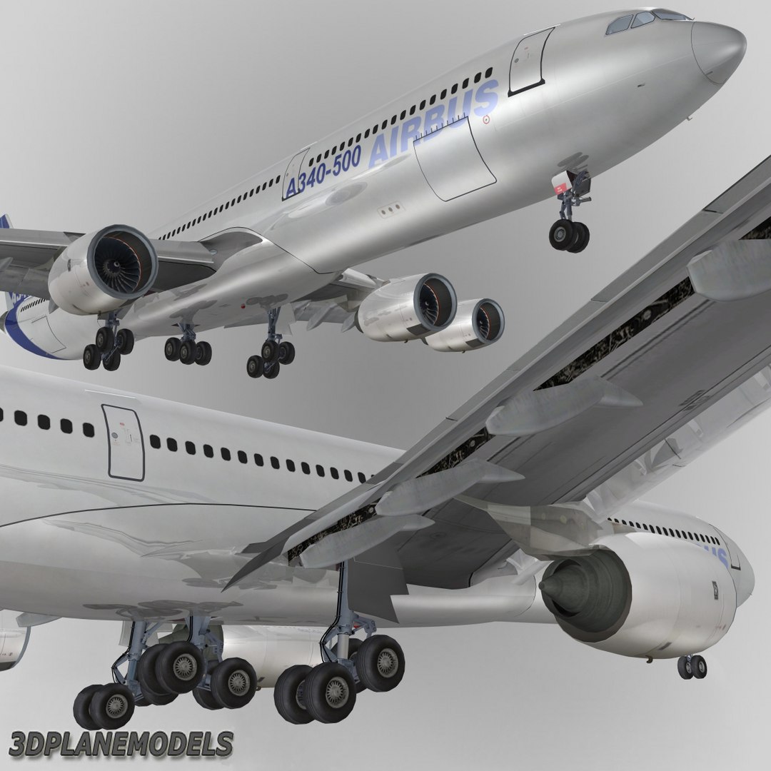 Airbus A340-500 3d Dxf