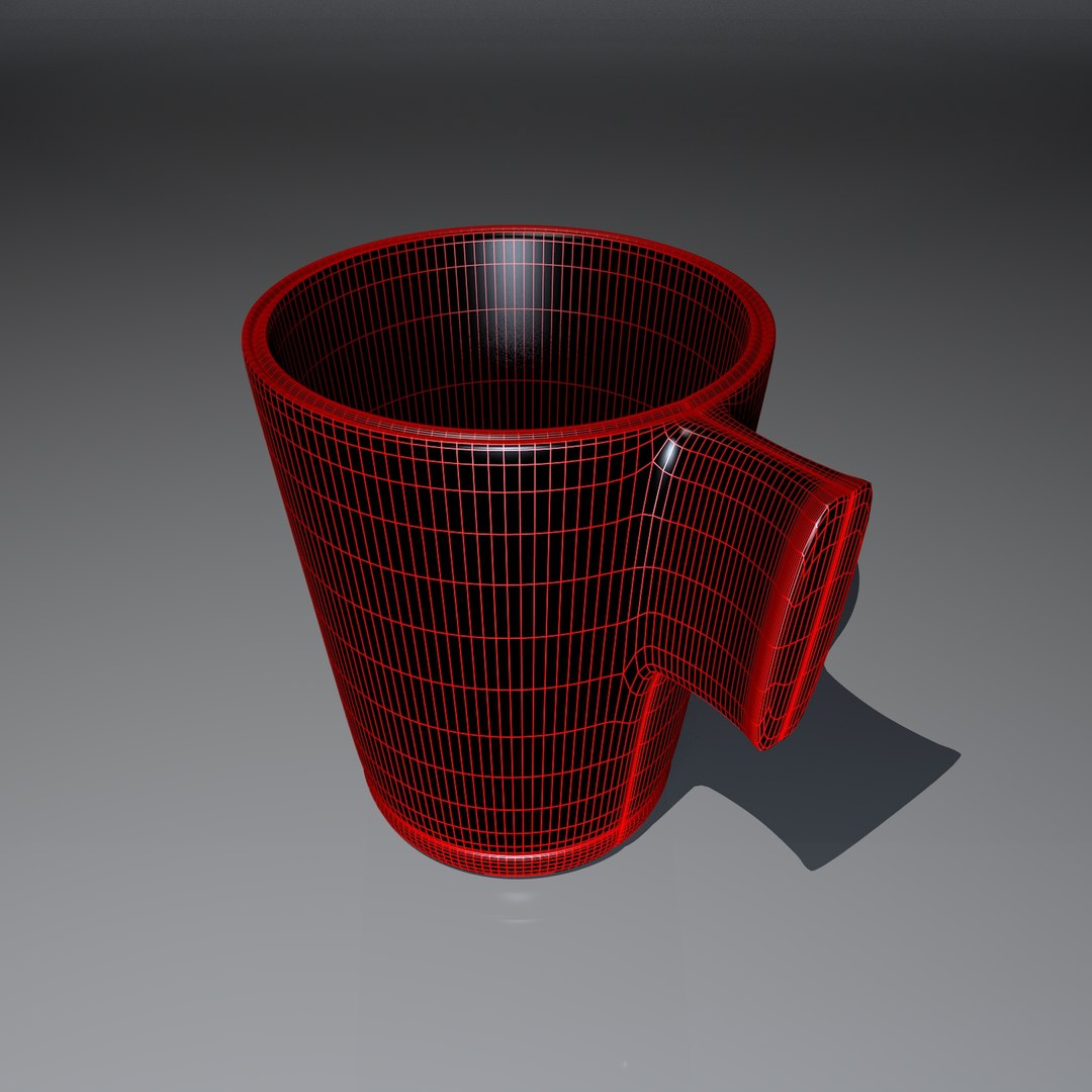 3d tea cups model