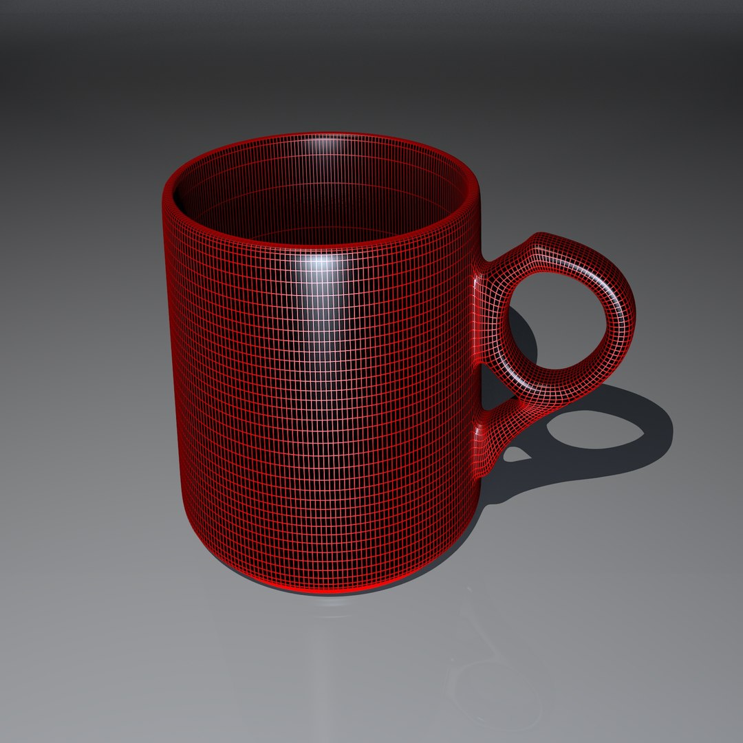 3d tea cups model