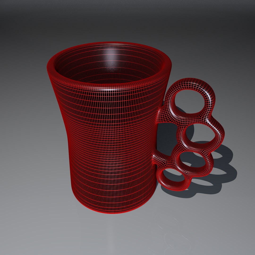 3d tea cups model