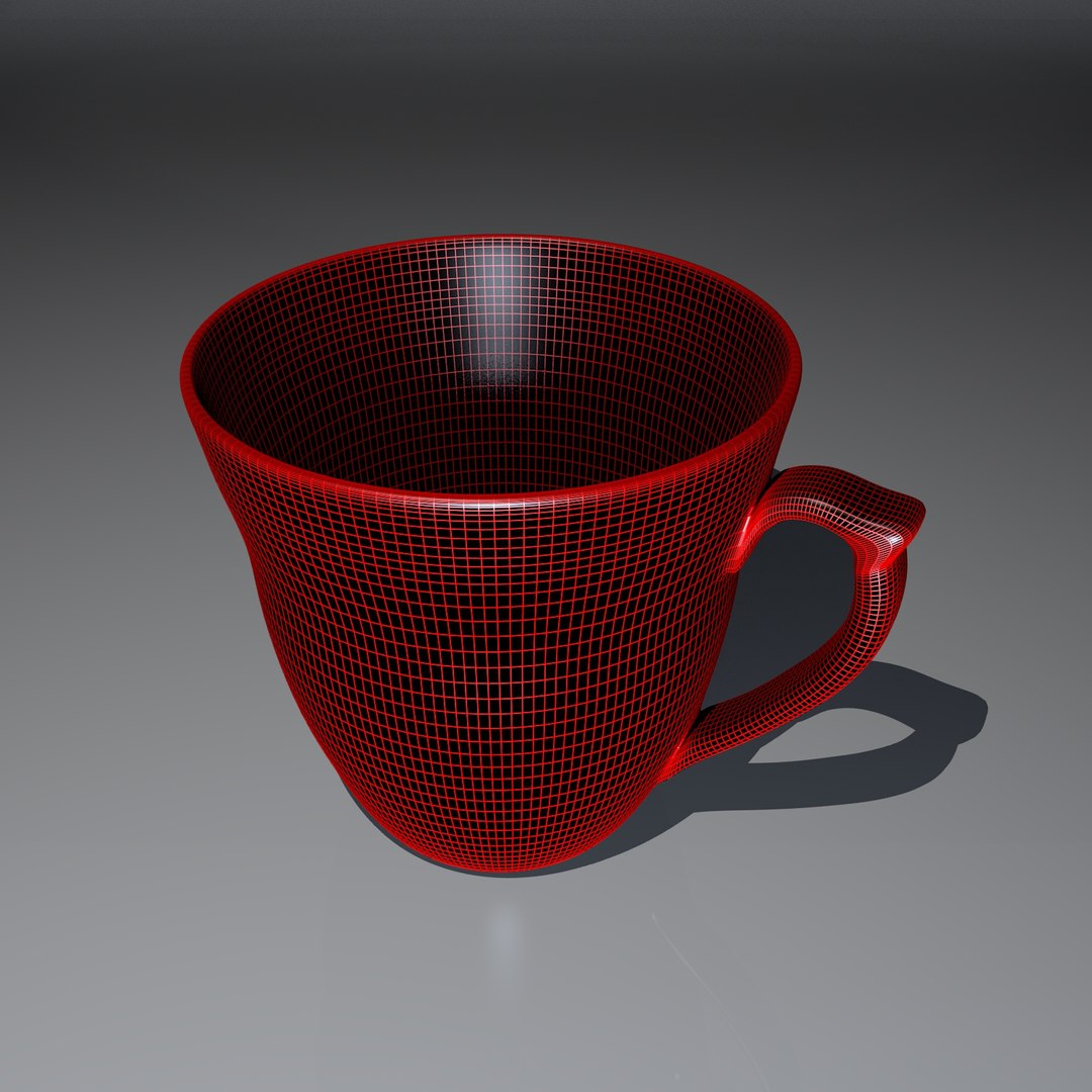 3d tea cups model