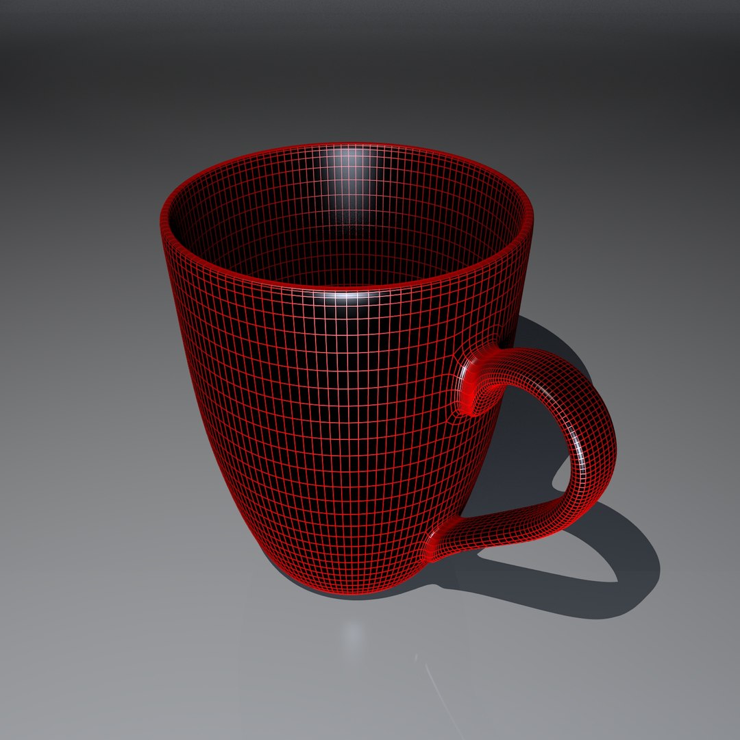 3d tea cups model