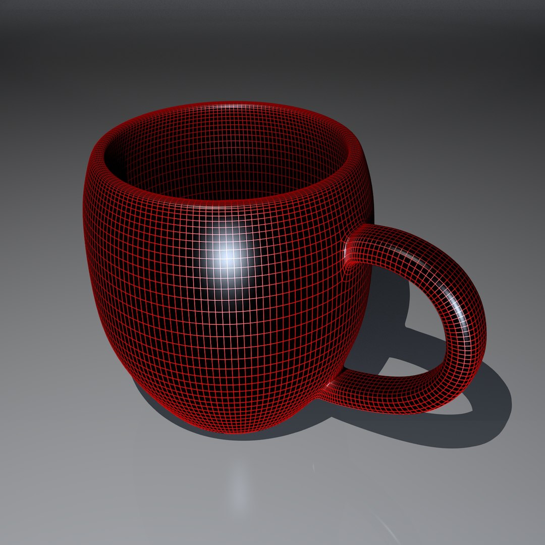 3d tea cups model