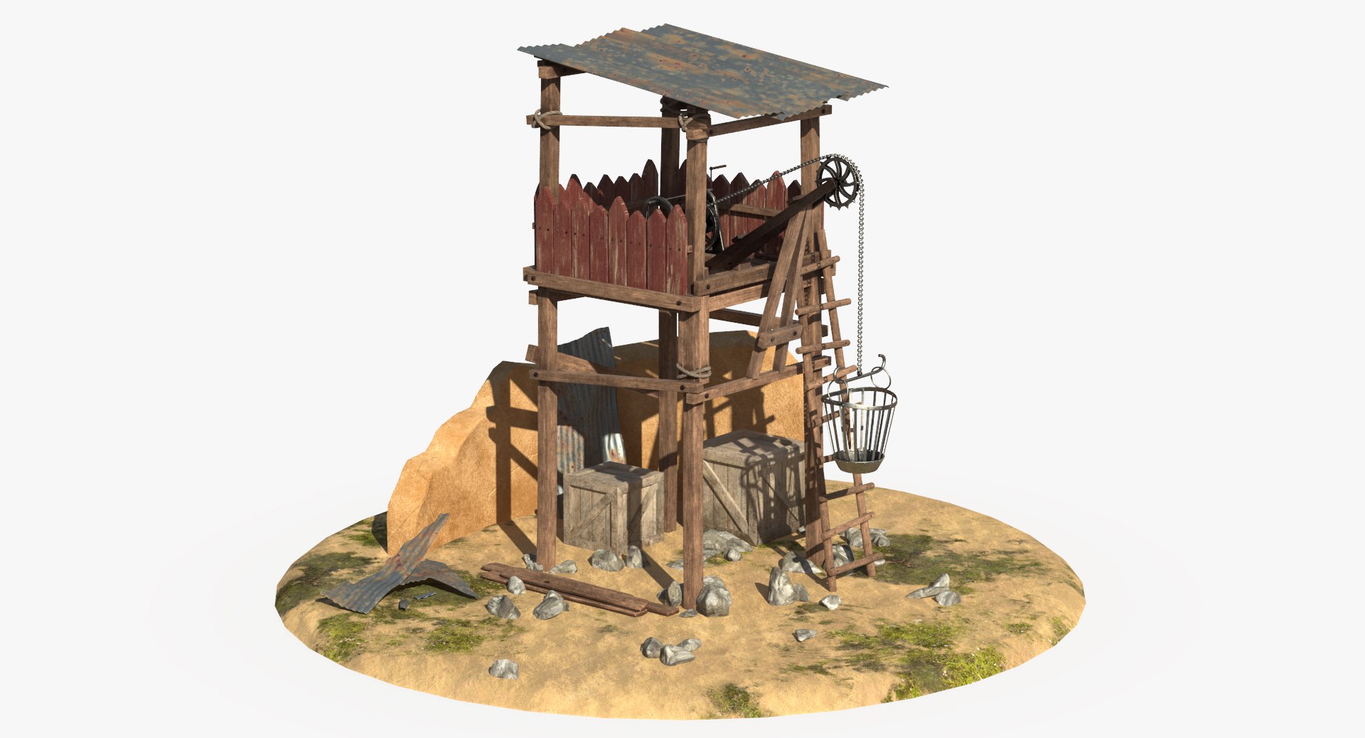 3D model watchtower watch tower - TurboSquid 1195294