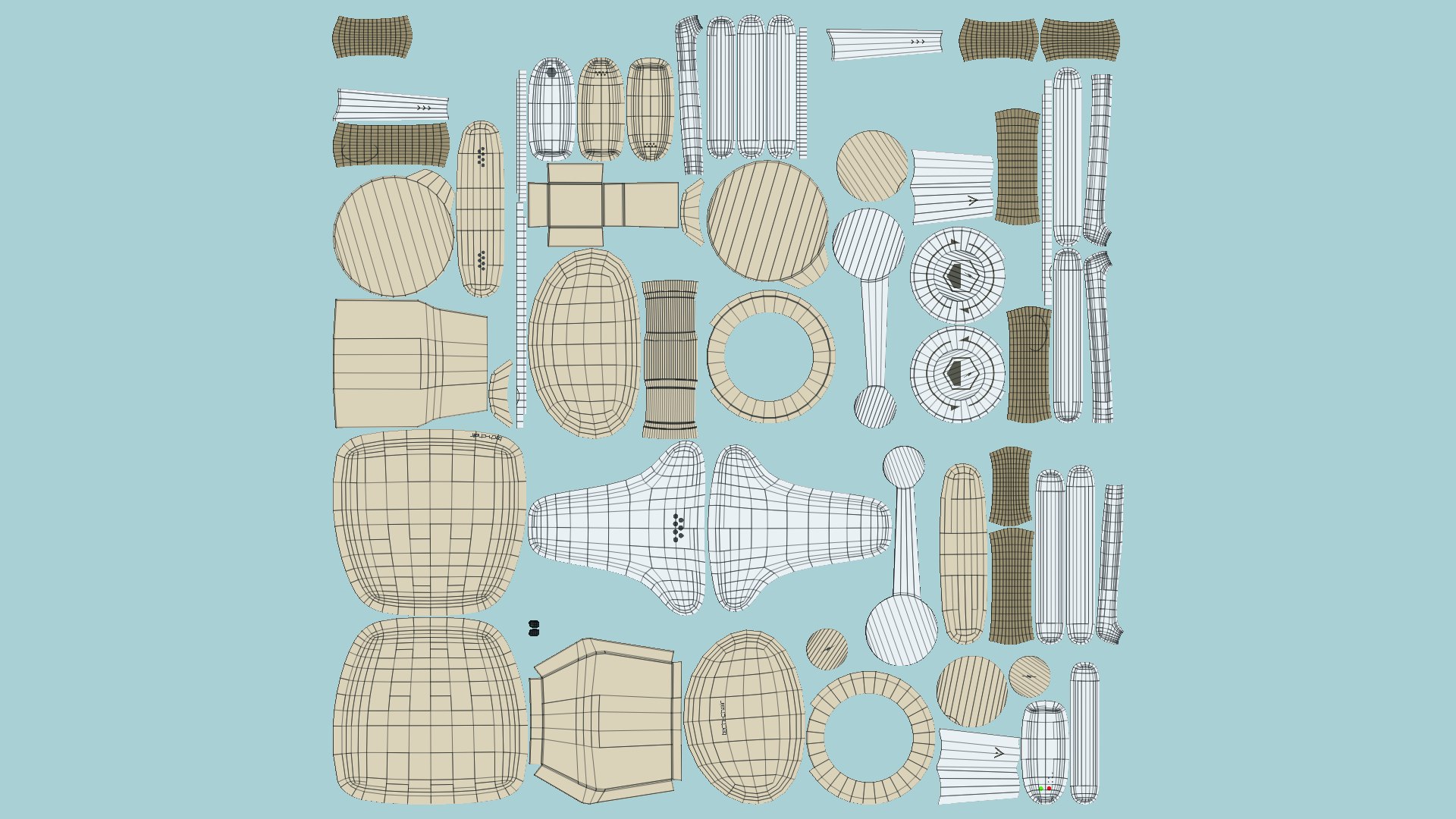Tech Wheelchair B10 White Beige - Disability Character Design 3D Model ...
