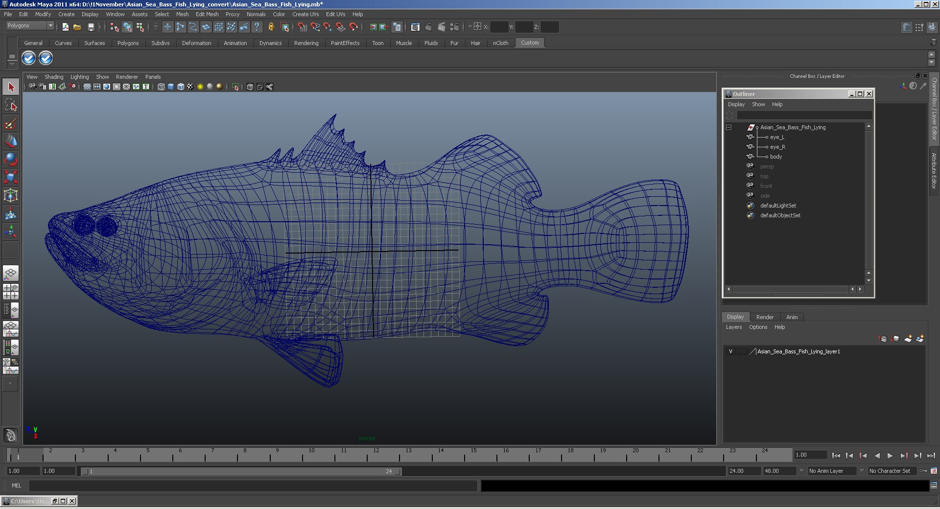 3D Asian Sea Bass Fish - TurboSquid 1350970