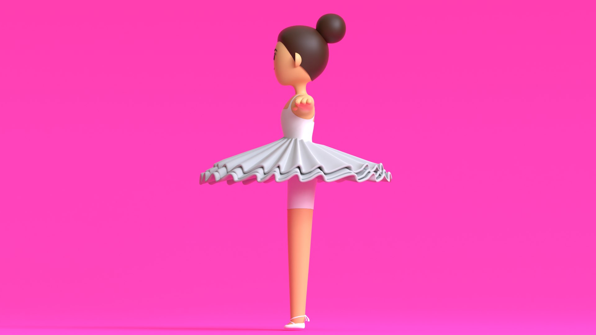 3D Minimal Ballet Dancer 3D Cartoon Character - TurboSquid 1794752