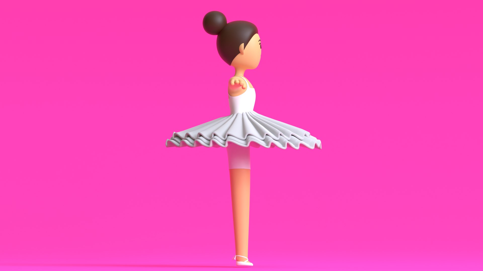 3D Minimal Ballet Dancer 3D Cartoon Character - TurboSquid 1794752