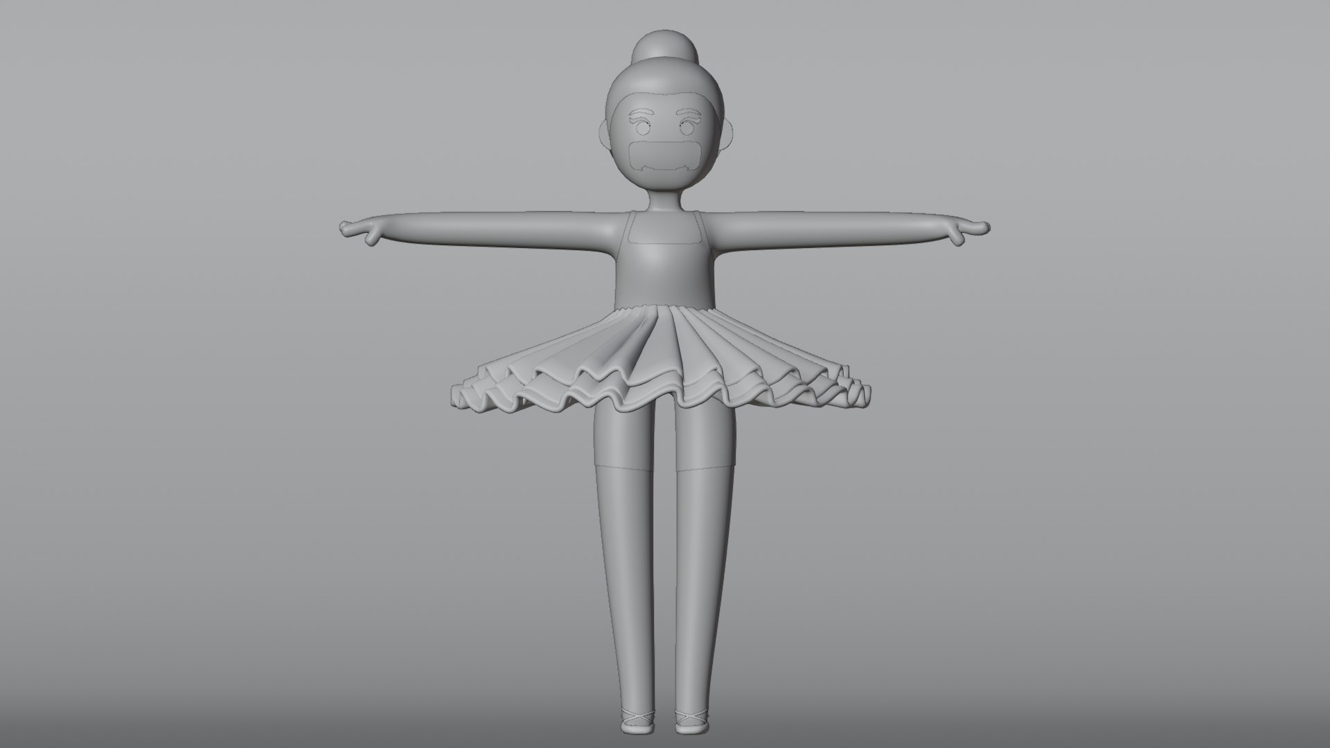 3D Minimal Ballet Dancer 3D Cartoon Character - TurboSquid 1794752