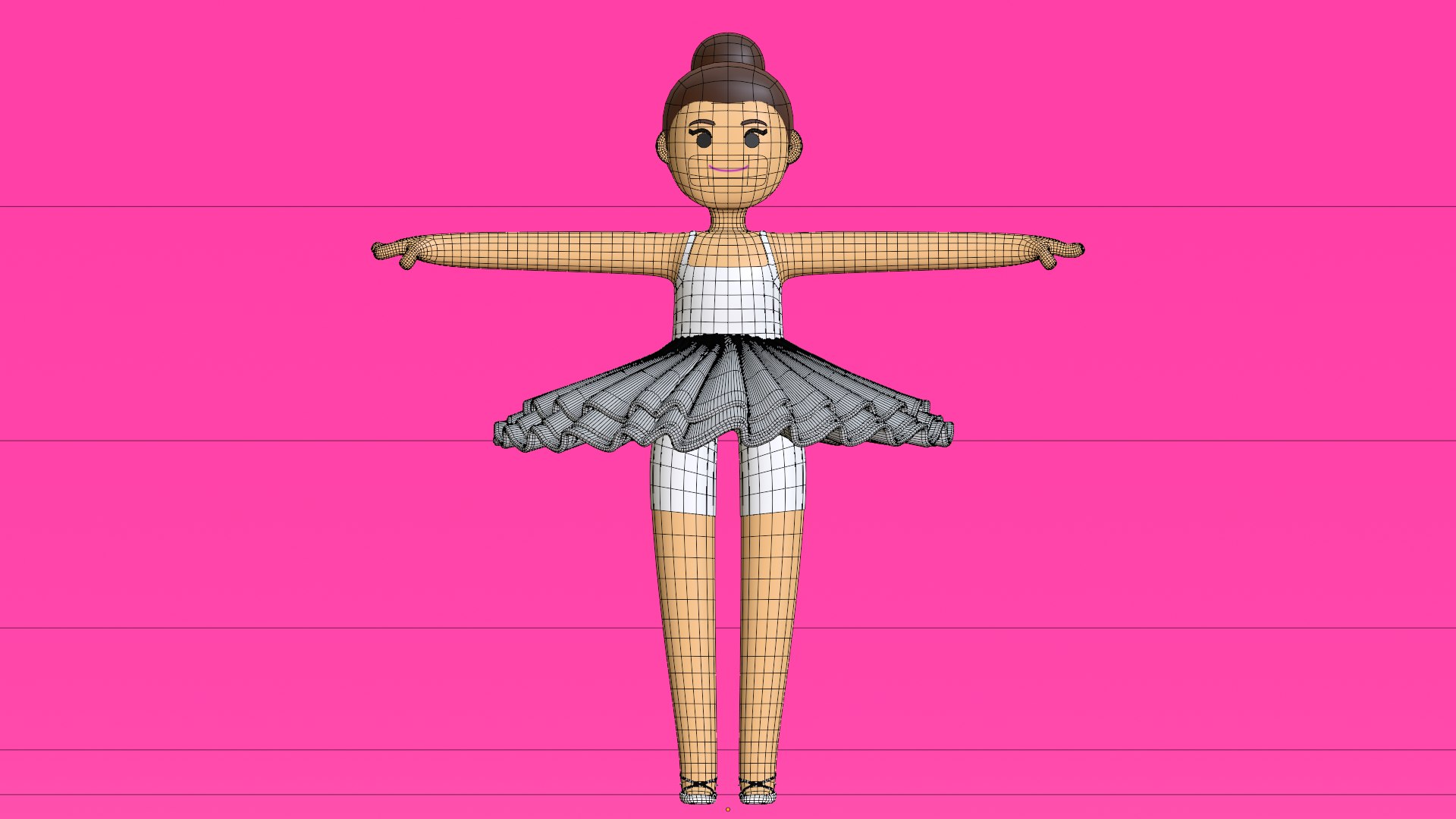 3D Minimal Ballet Dancer 3D Cartoon Character - TurboSquid 1794752