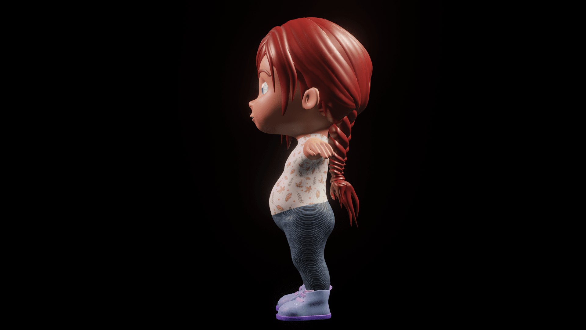 3D Model Cartoon Girl Child - TurboSquid 1983758