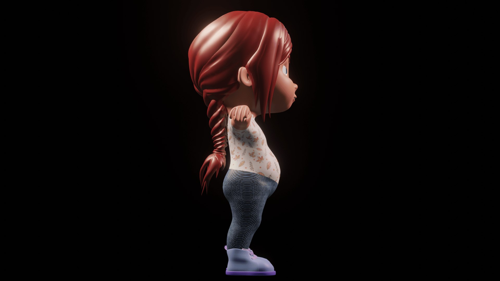 3D Model Cartoon Girl Child - TurboSquid 1983758