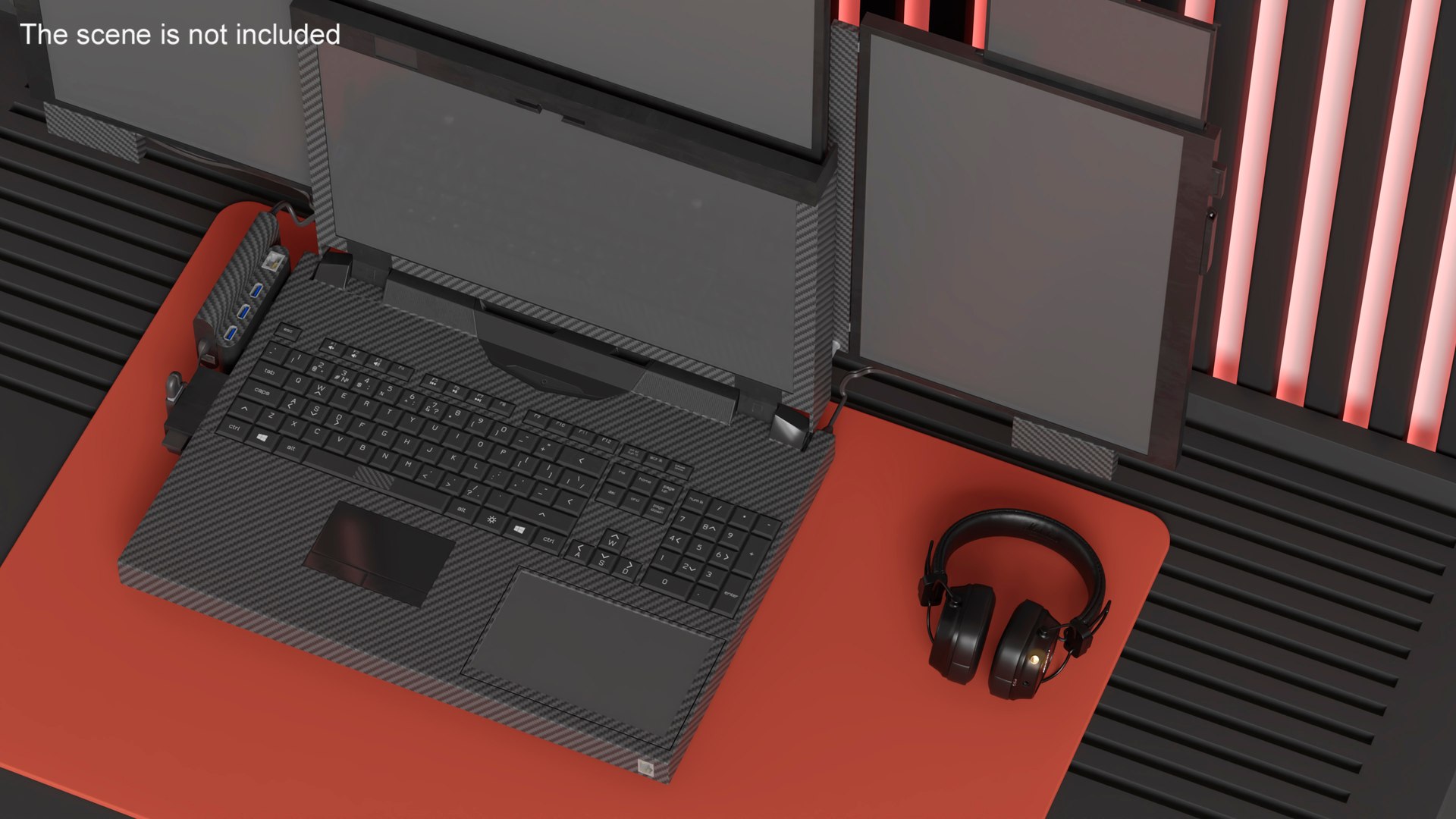Professional Laptop With 7 Screens Rigged 3D Model - TurboSquid 2237760