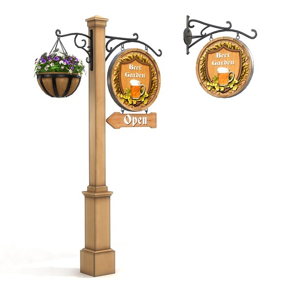 3D beer garden sign - TurboSquid 1393890