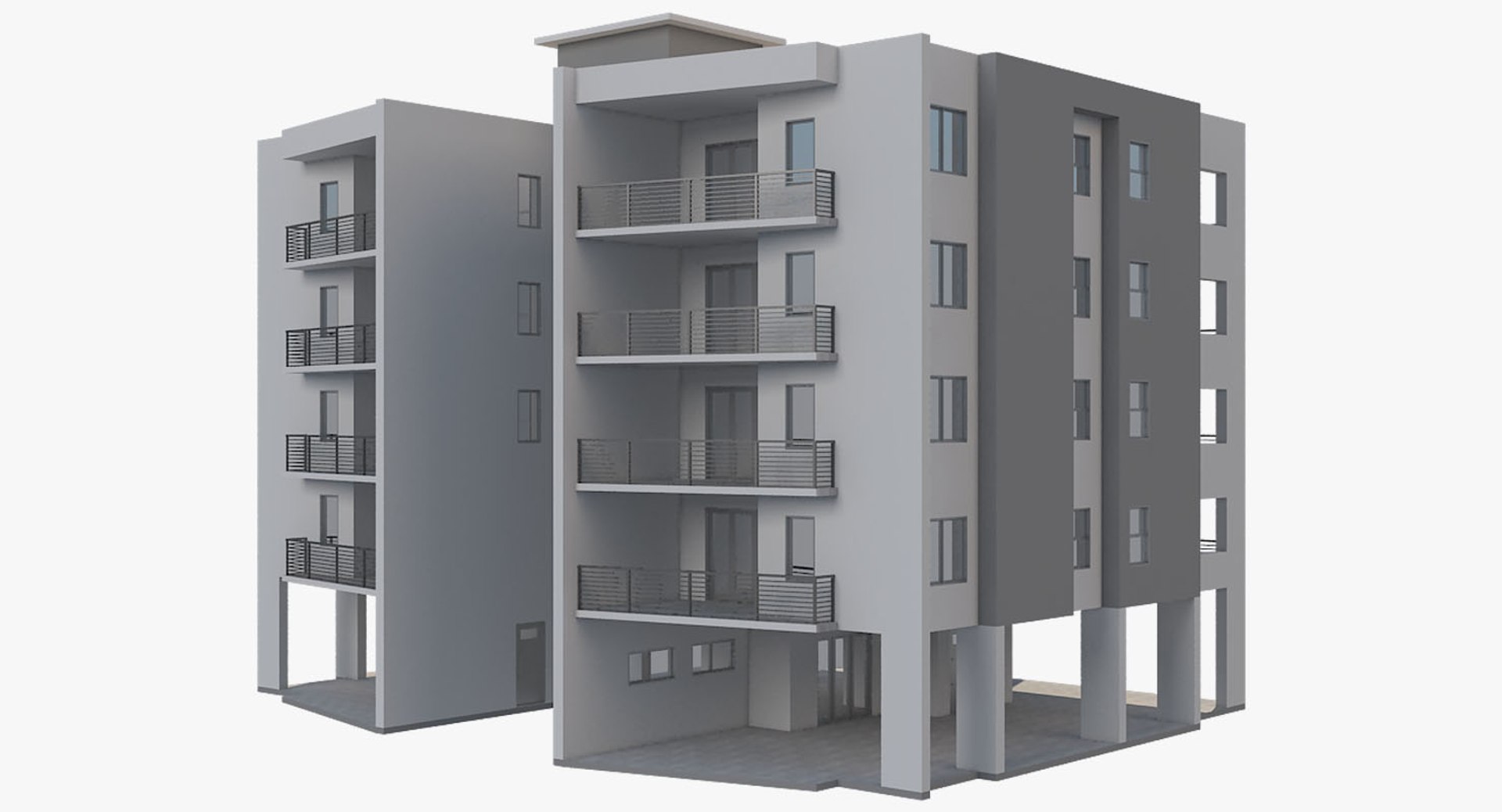 Apartment Building 3d 3ds