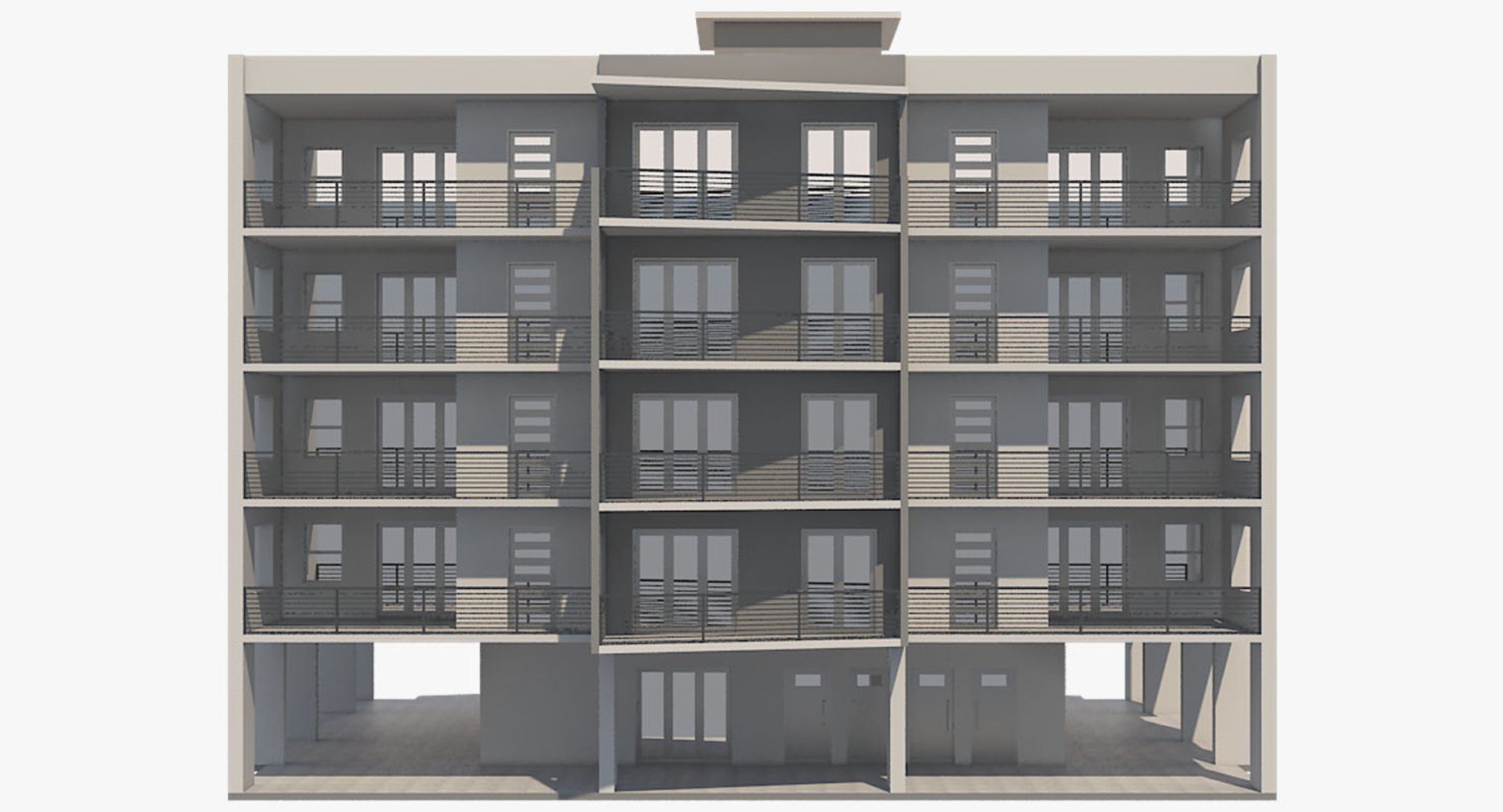 Apartment Building 3d 3ds