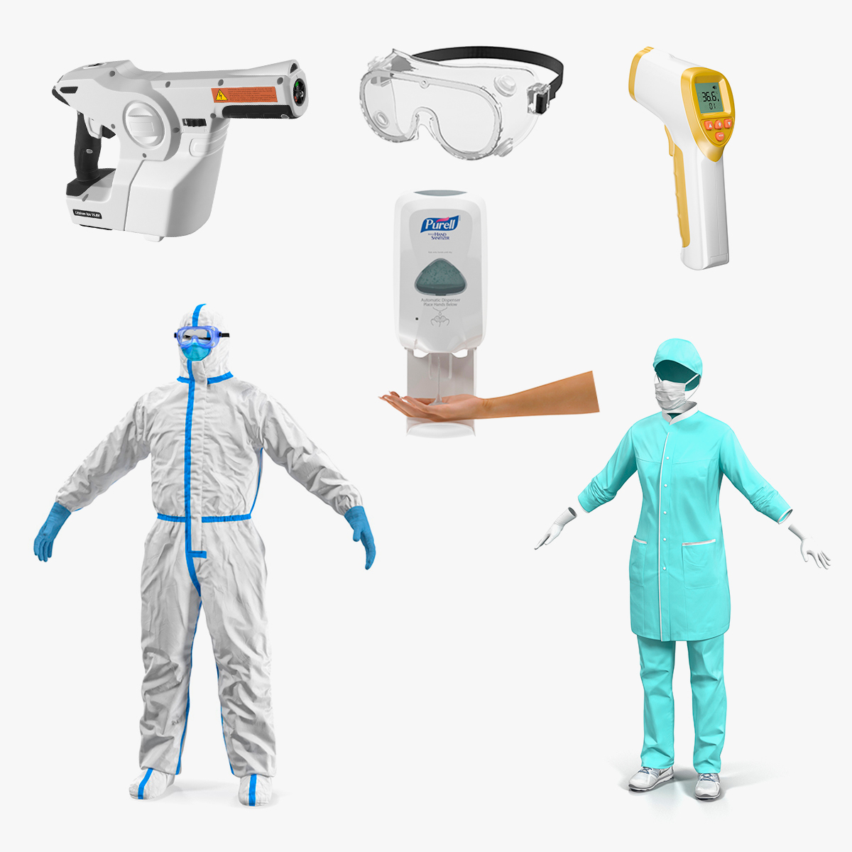 3D doctors protection 4 - TurboSquid 1620399