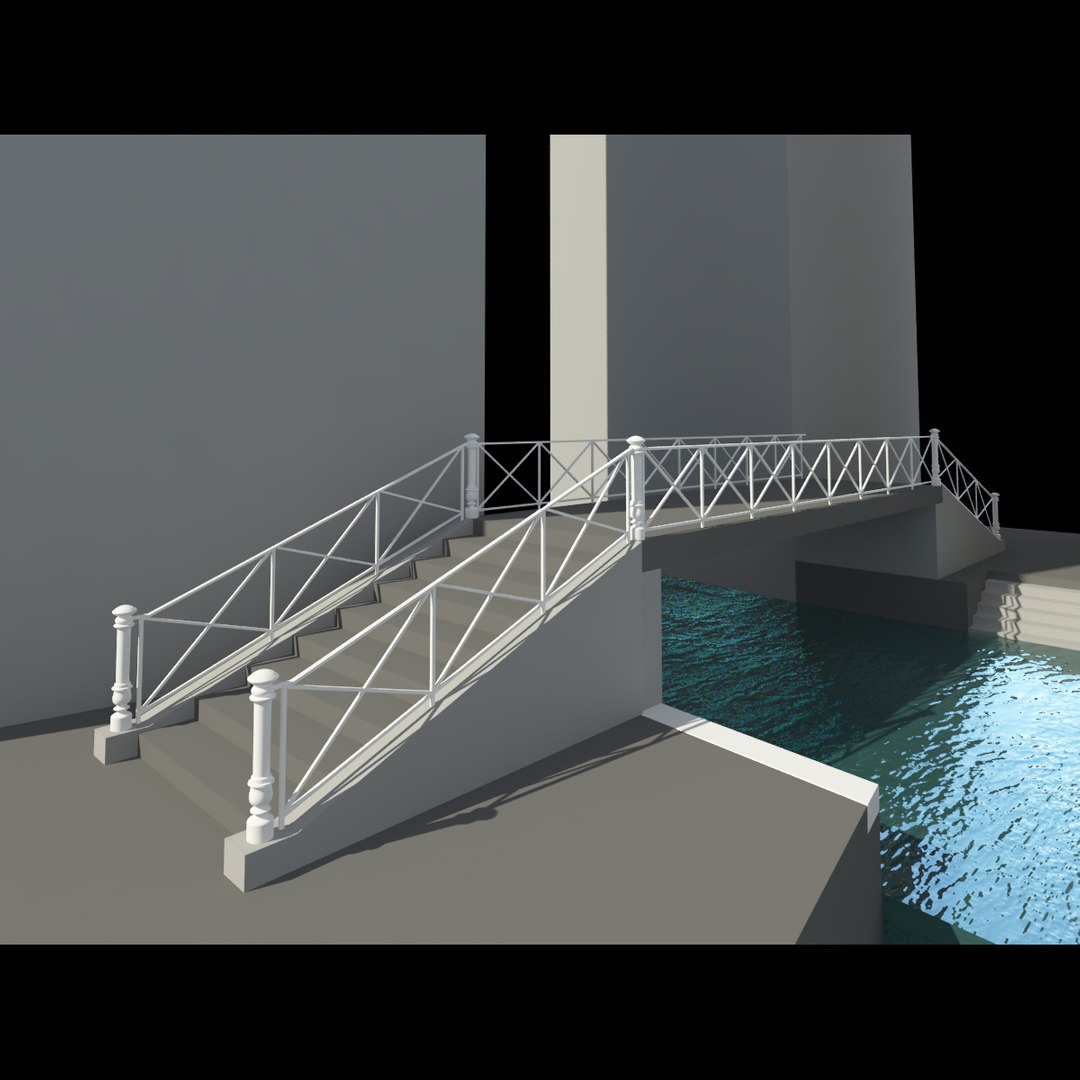 3d Model Real Bridge Venice