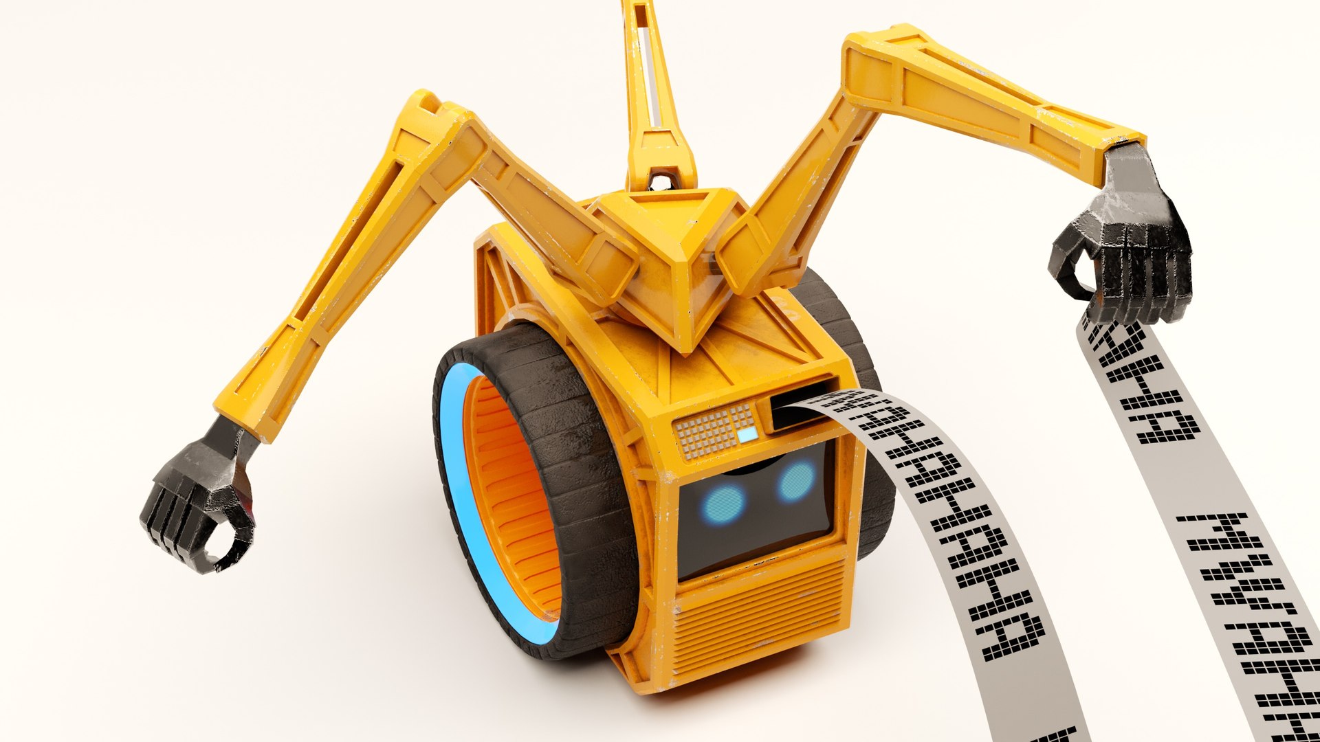 3D Mono Wheel Robot - I Will Take Your Job Model - TurboSquid 2193618