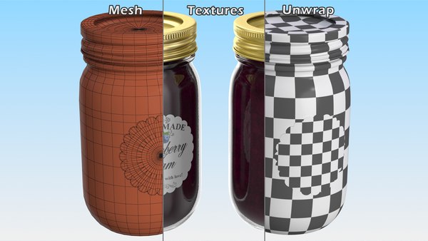 3D Fruit Jam Jars Collection model - TurboSquid 1757516