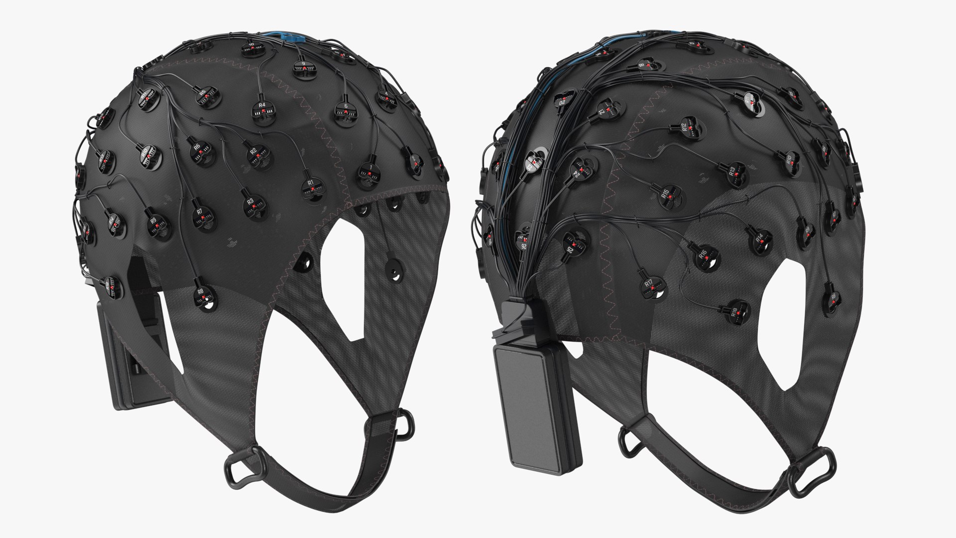3D EEG Recording Cap Black - TurboSquid 2137737