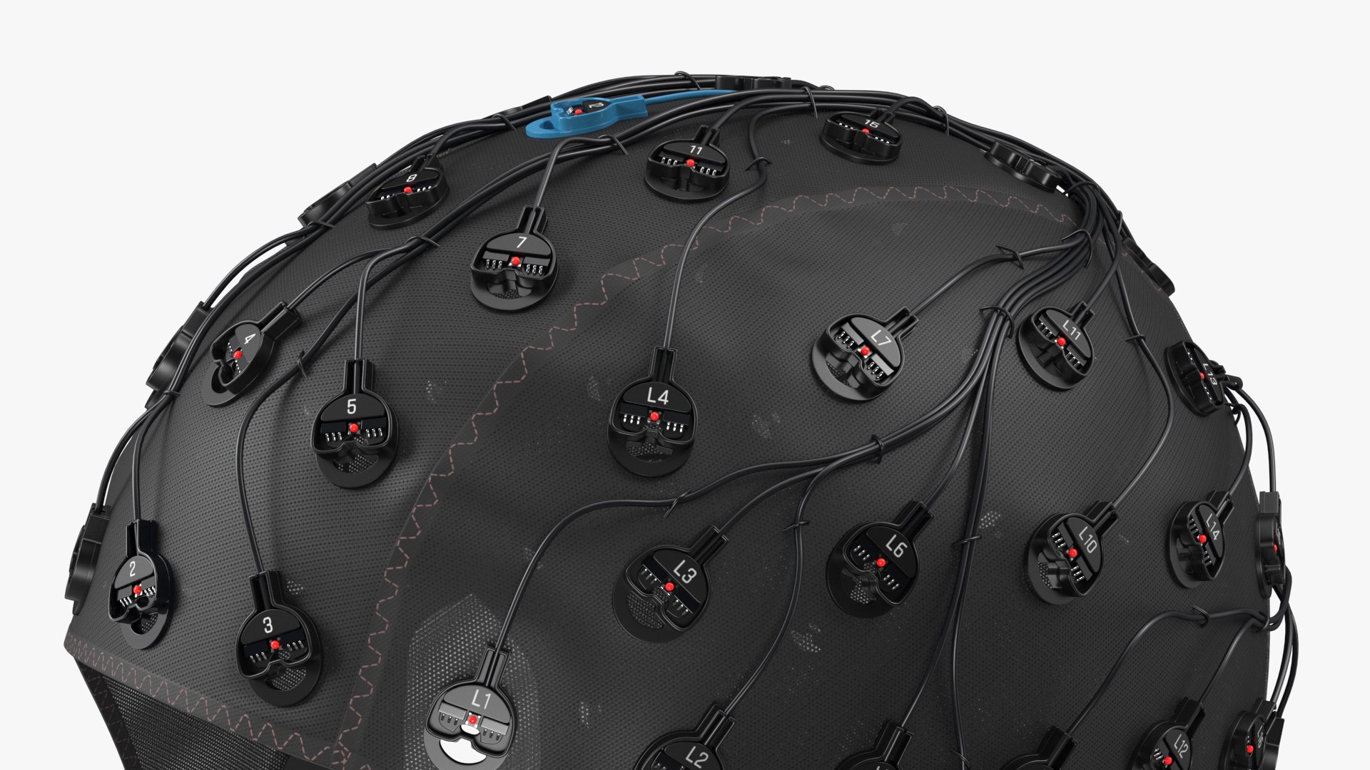 3D EEG Recording Cap Black - TurboSquid 2137737