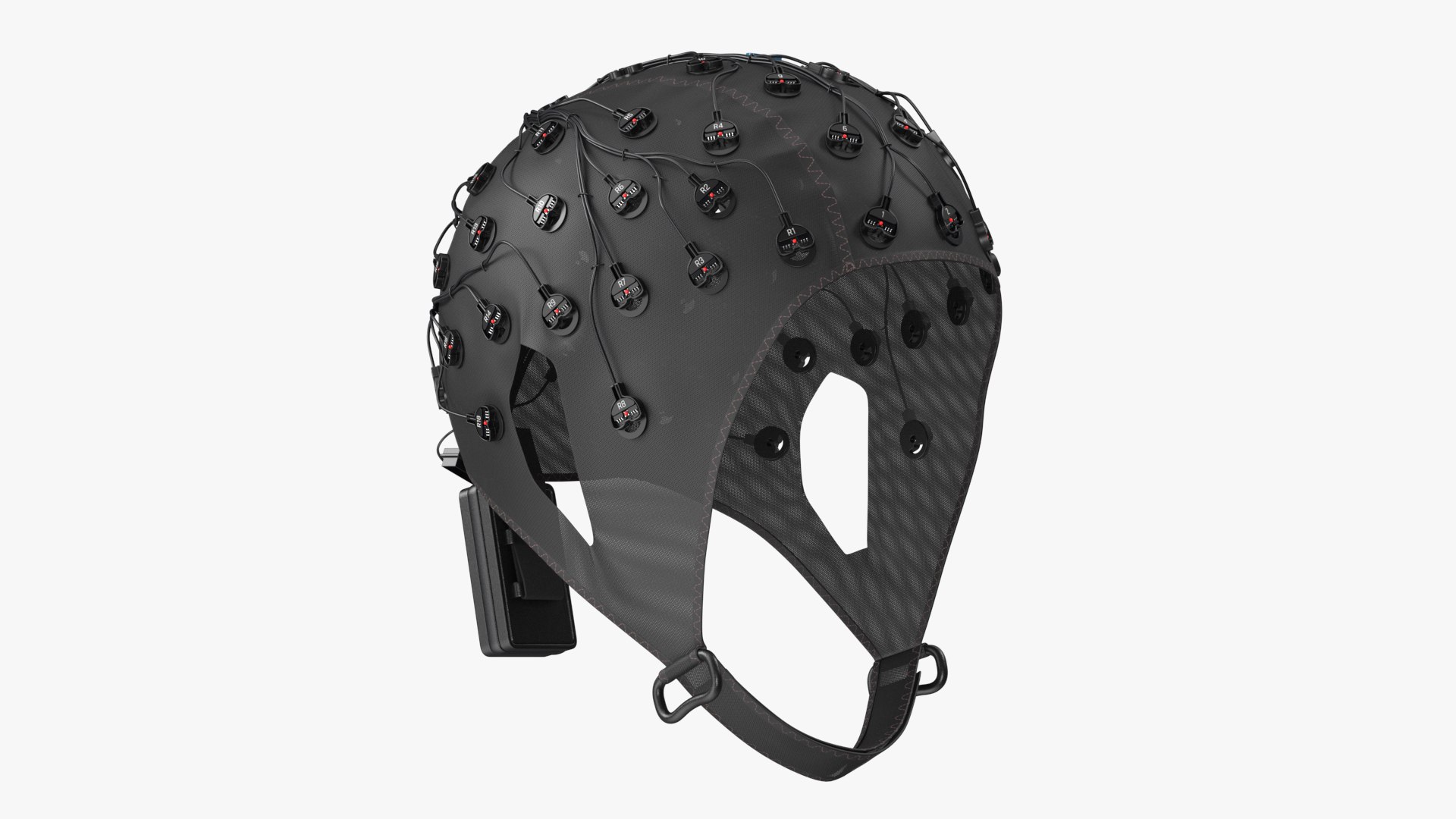 3D EEG Recording Cap Black - TurboSquid 2137737