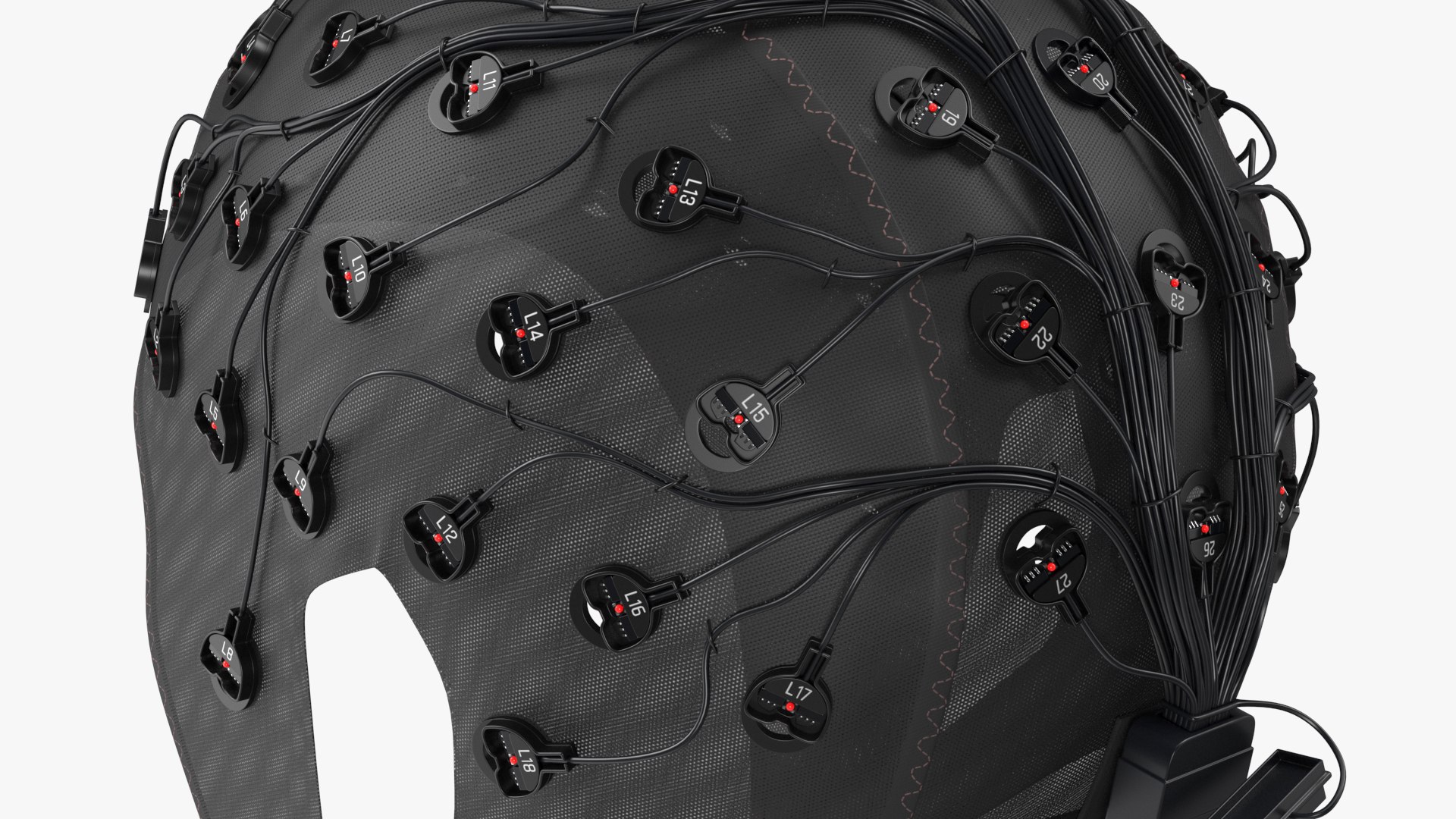 3D EEG Recording Cap Black - TurboSquid 2137737