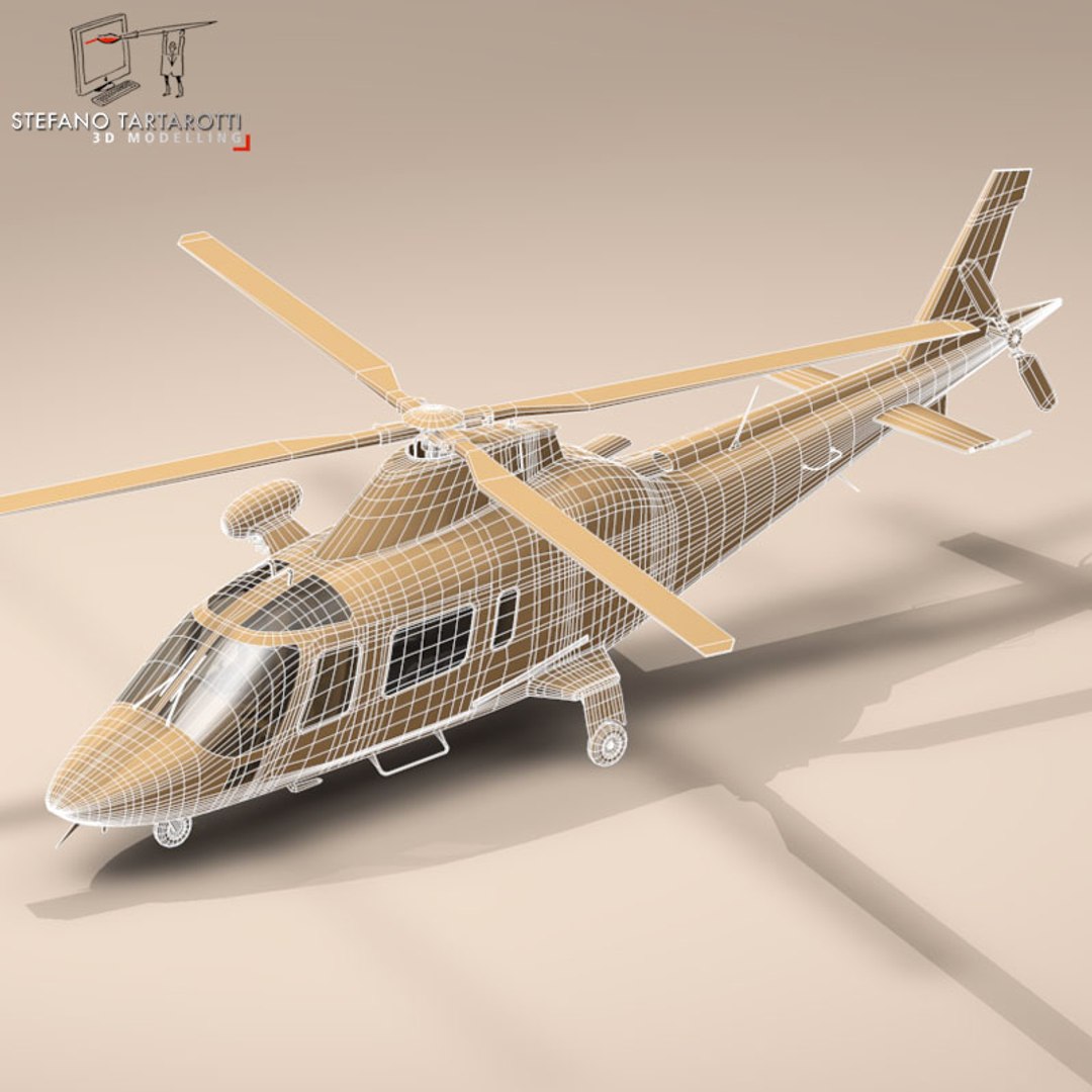 Aw109 Air Ambulance Rescue Helicopter 3d Obj