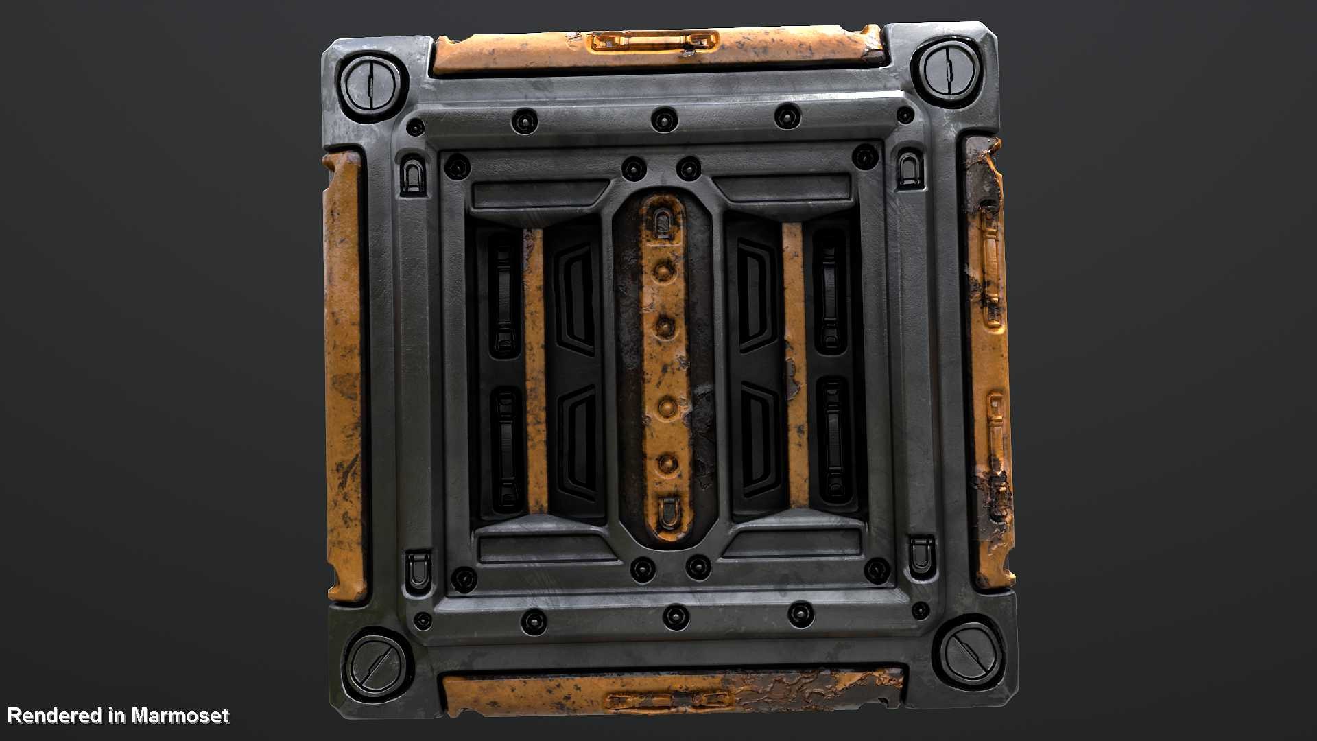 Sci-Fi Cargo Crate Transport Box Stage 3D - TurboSquid 1887500