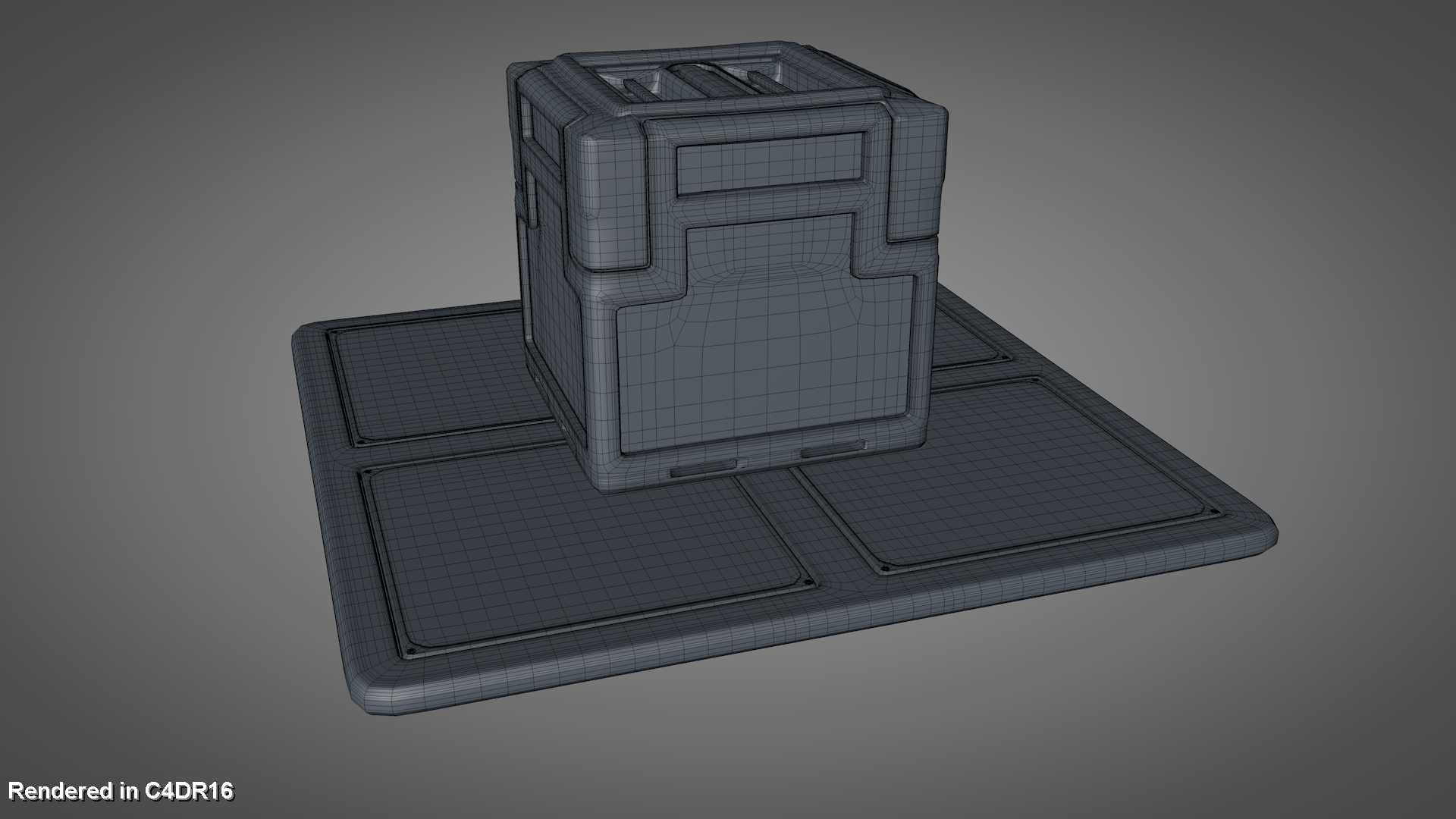 Sci-Fi Cargo Crate Transport Box Stage 3D - TurboSquid 1887500