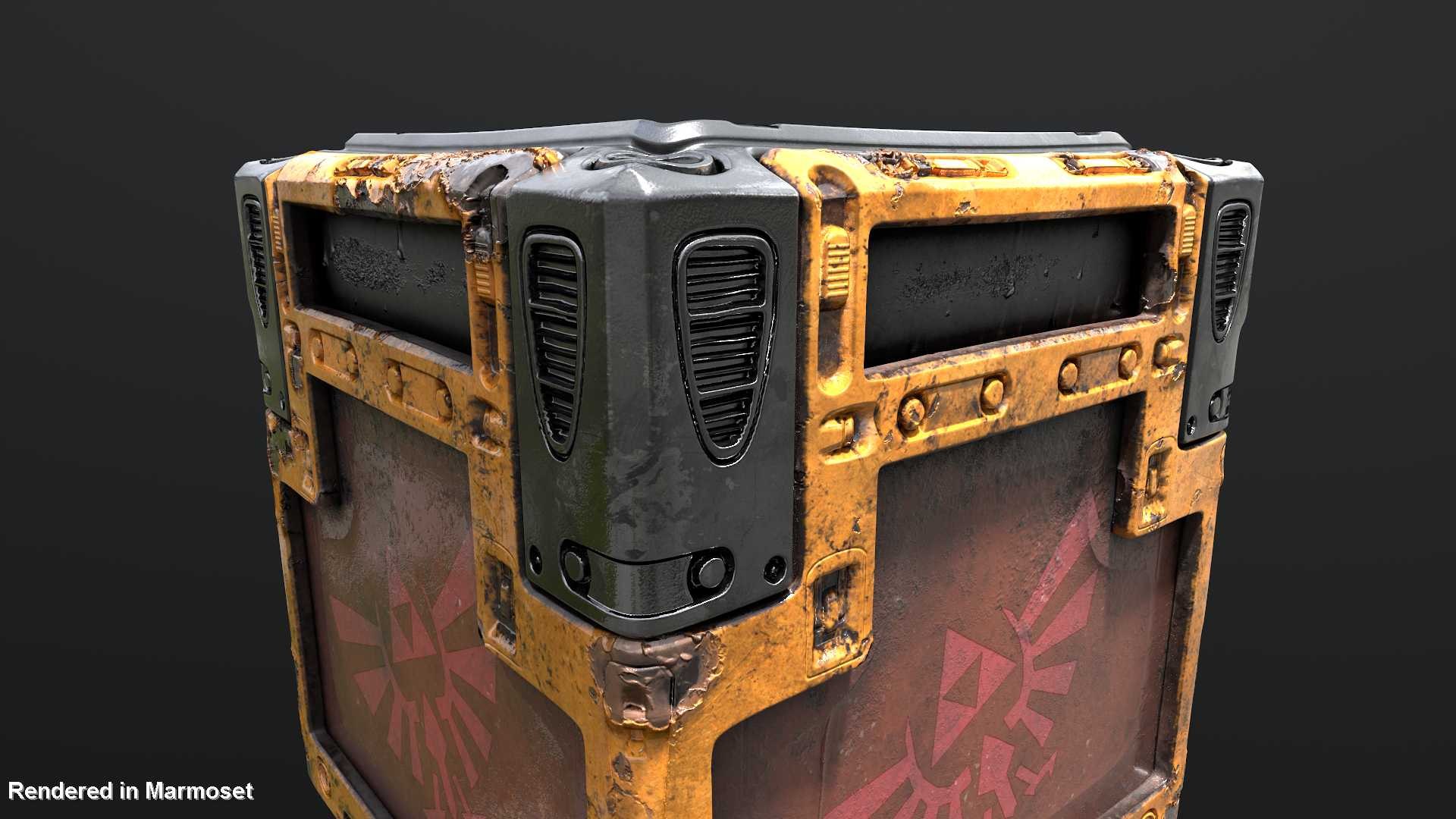 Sci-Fi Cargo Crate Transport Box Stage 3D - TurboSquid 1887500