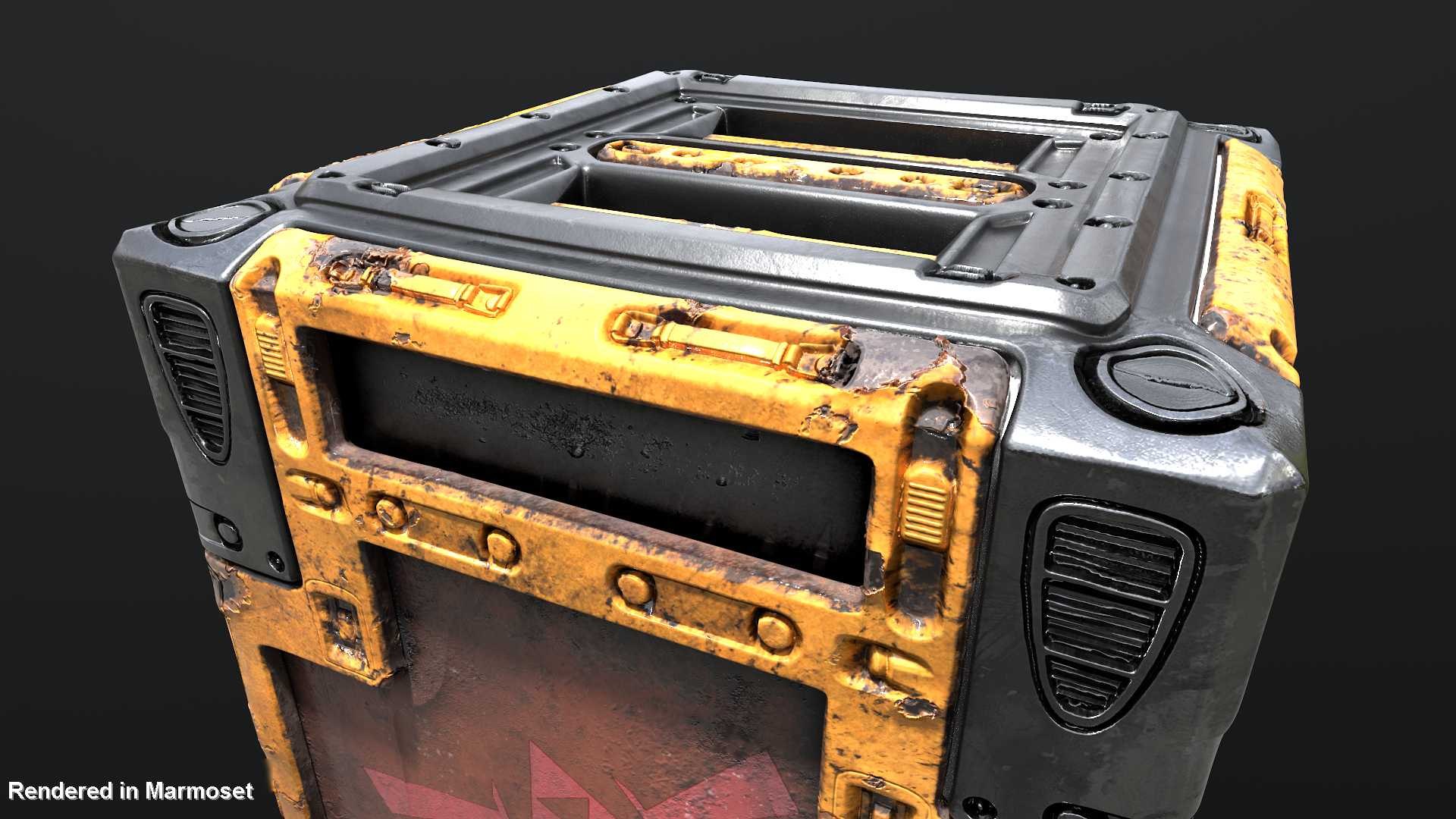 Sci-Fi Cargo Crate Transport Box Stage 3D - TurboSquid 1887500