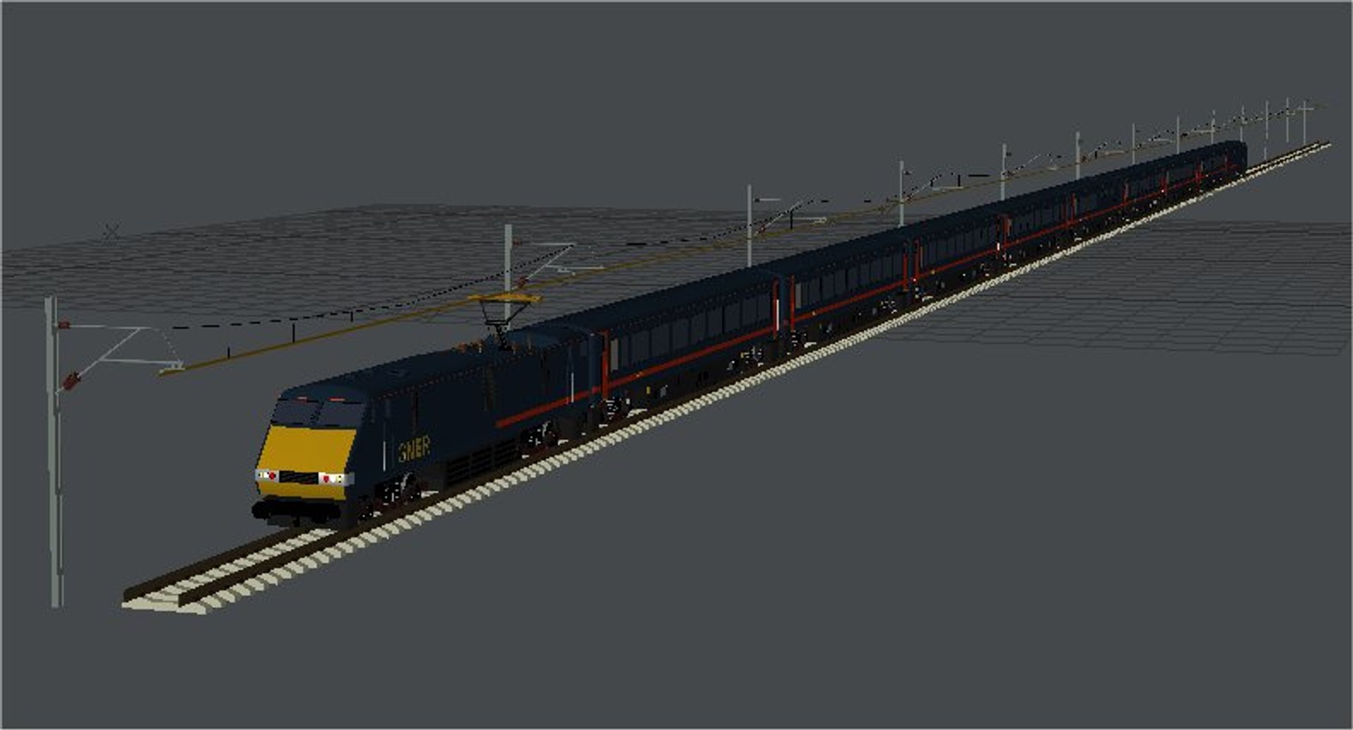 3d Model Of Train Loco Class 91