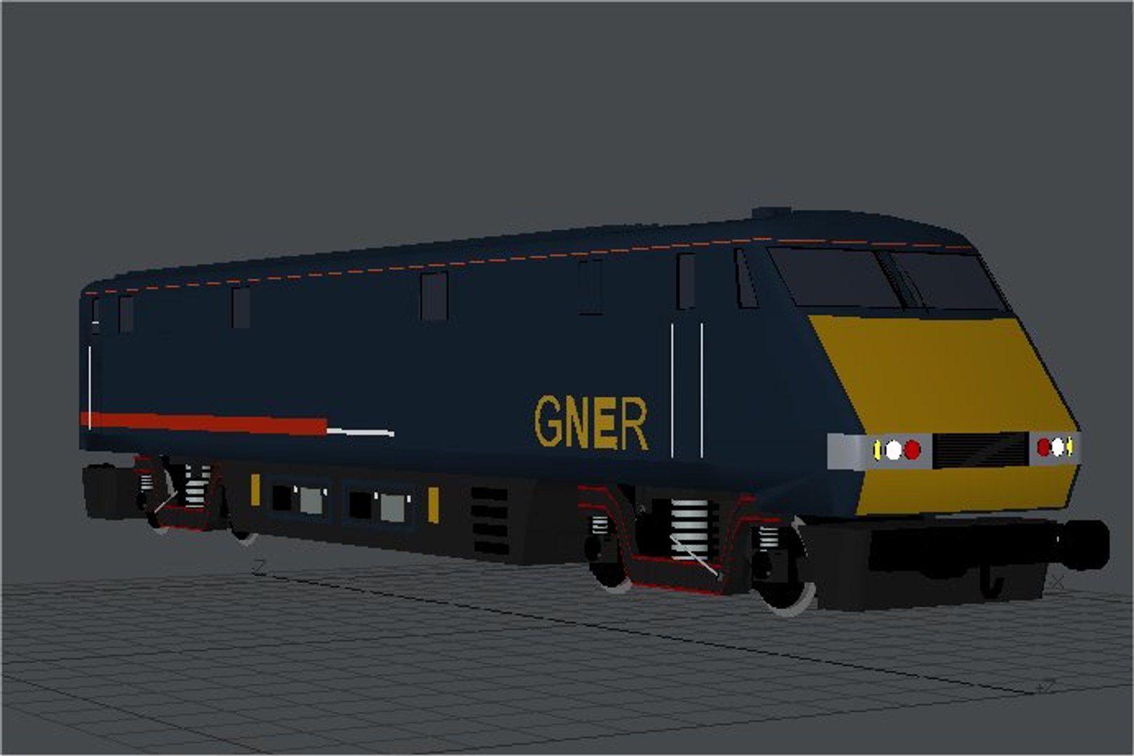 3d Model Of Train Loco Class 91