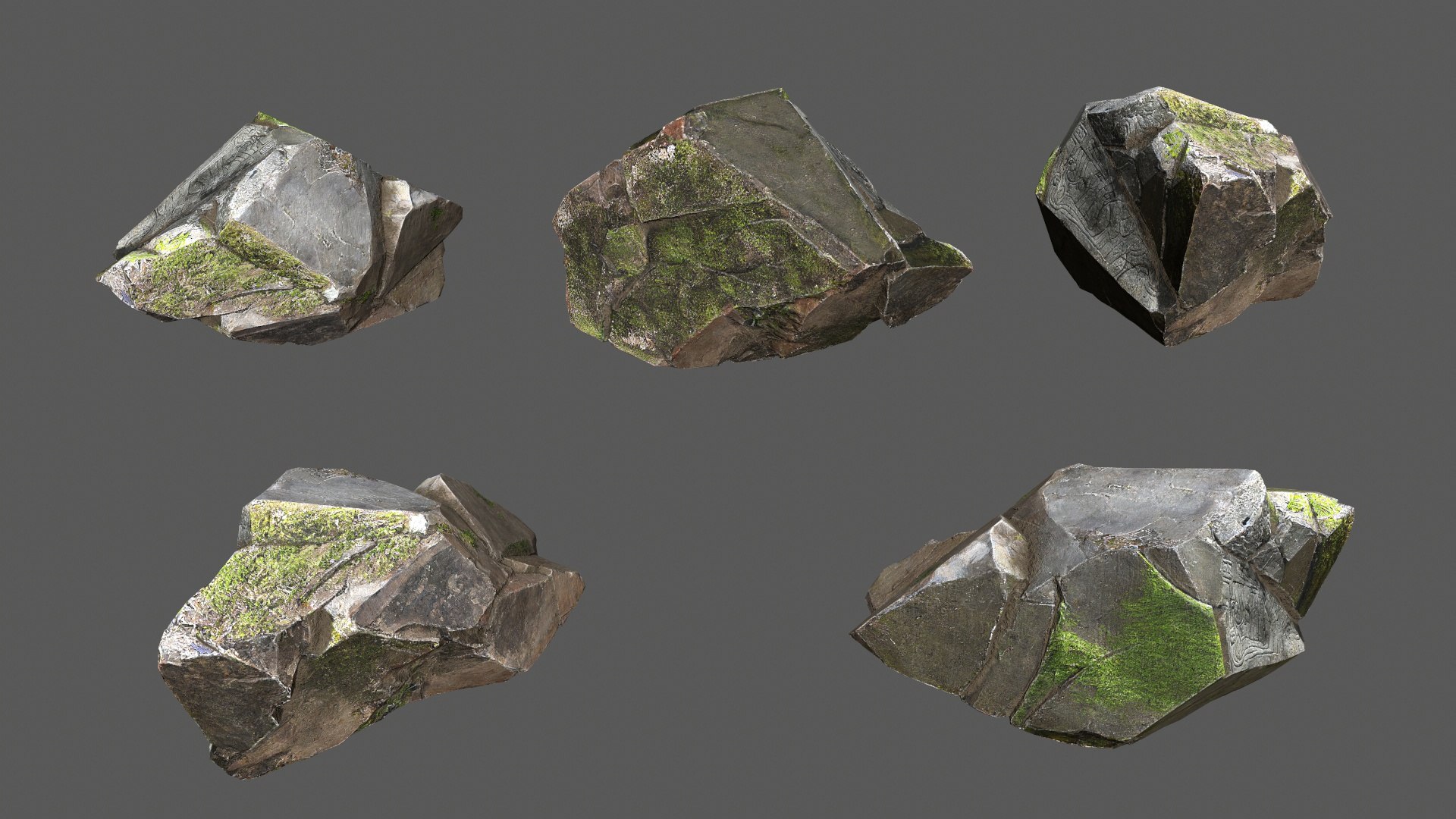 3D Rock Set - TurboSquid 2321716