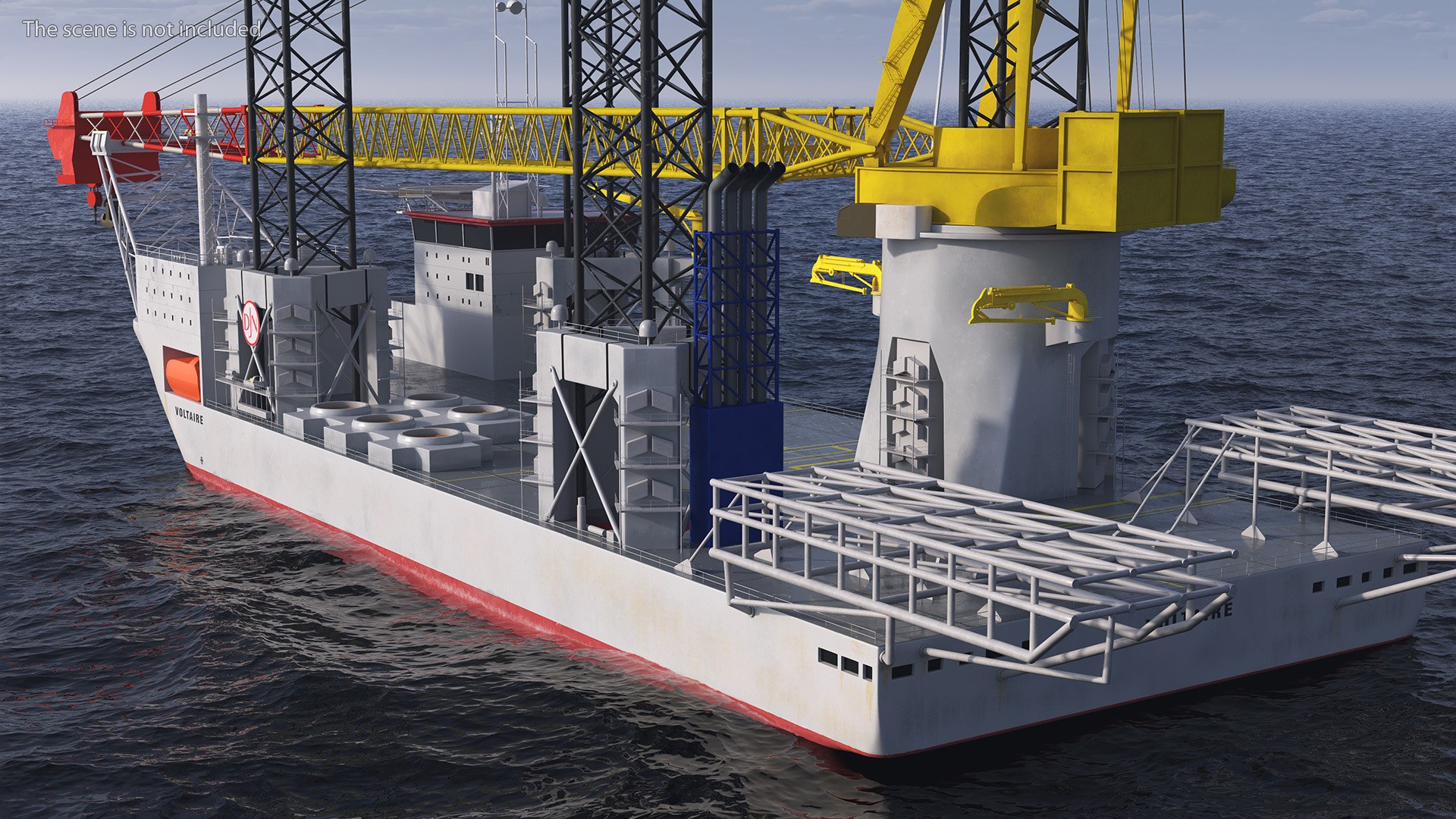3D Voltaire Jack Up Installation Vessel With Wind Turbine - TurboSquid ...