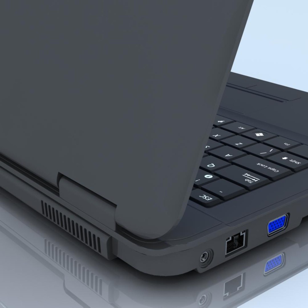 notebook acer emachines laptop 3d model