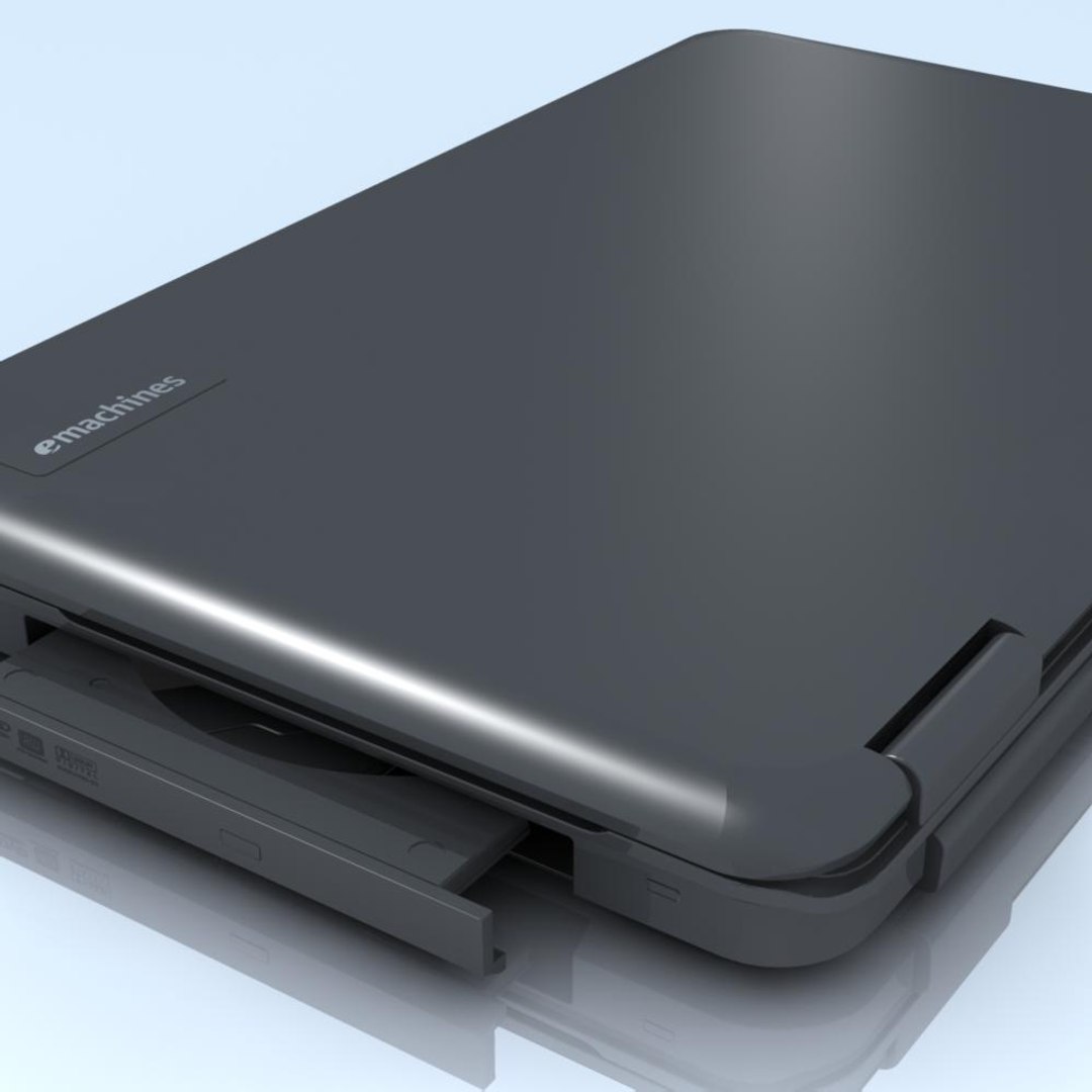 notebook acer emachines laptop 3d model