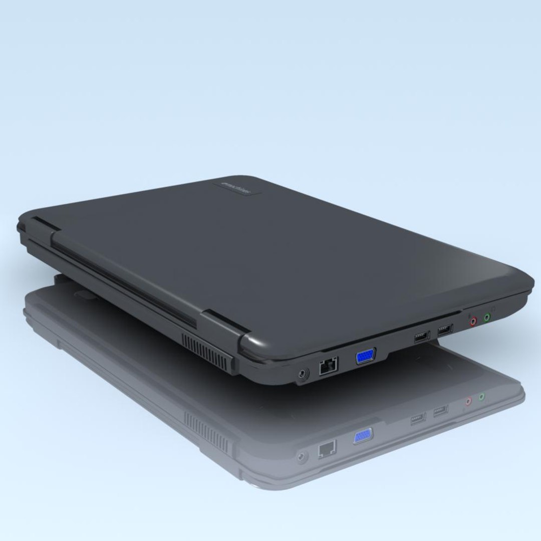 notebook acer emachines laptop 3d model