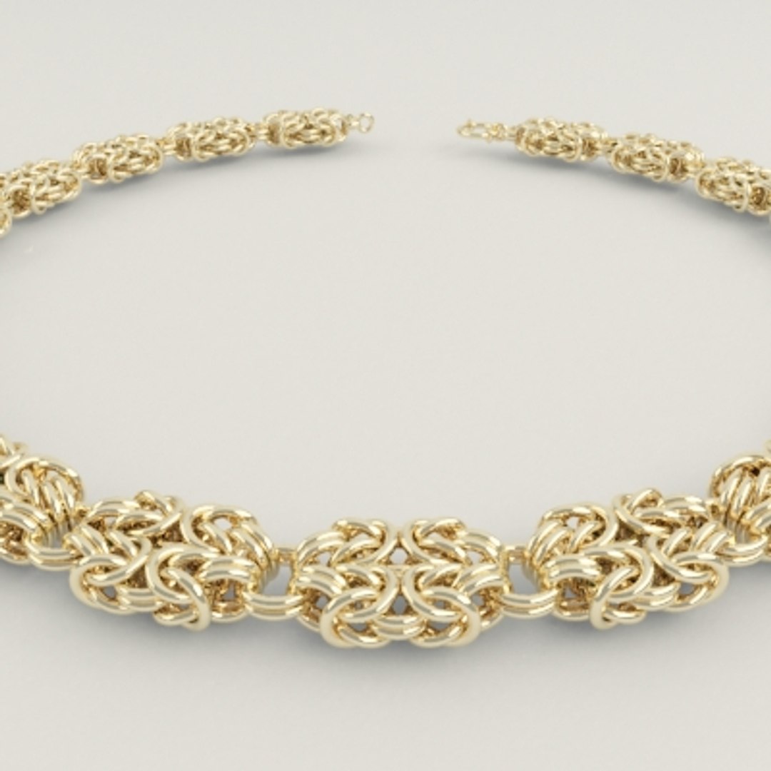 3d Byzantine Chain Necklaces