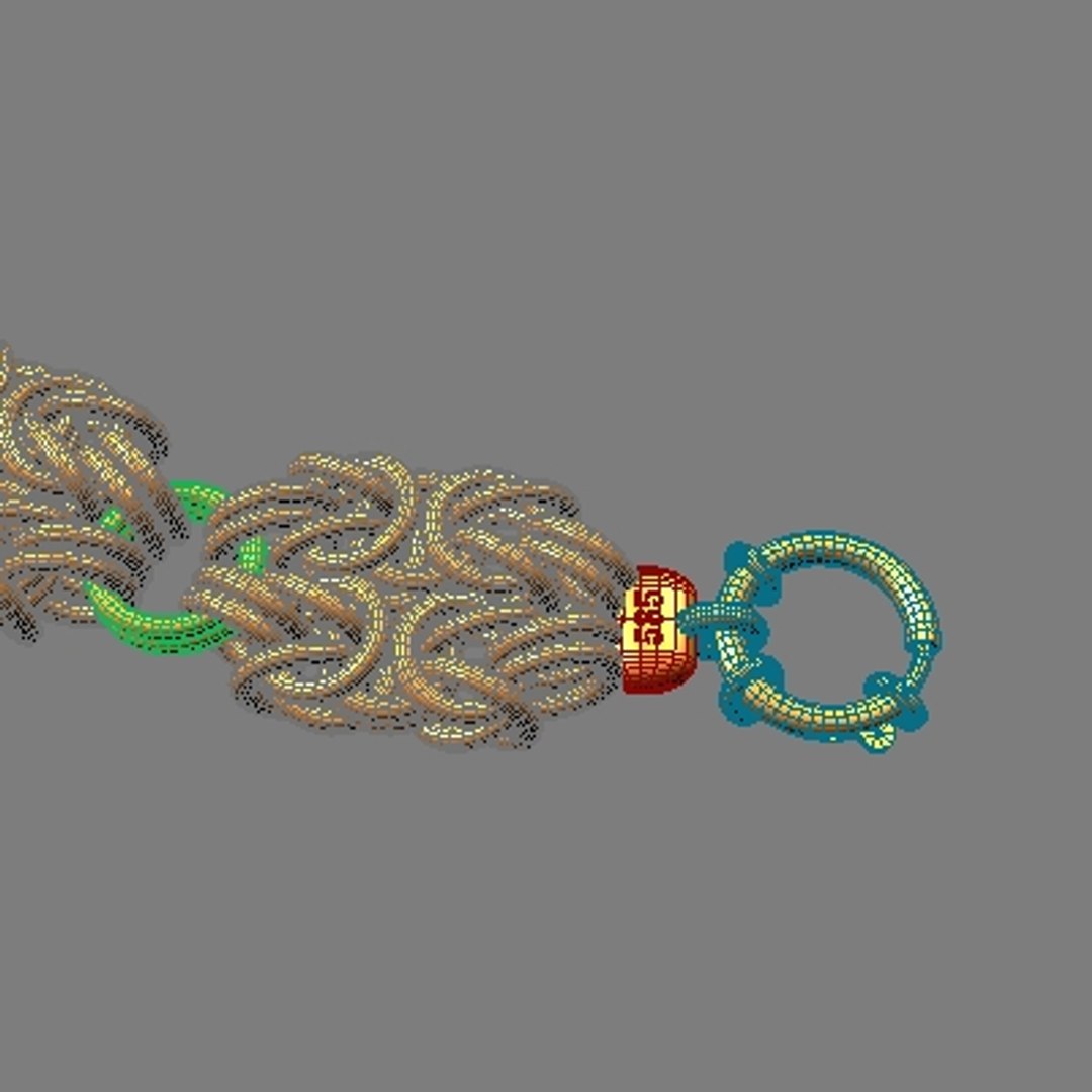 3d Byzantine Chain Necklaces
