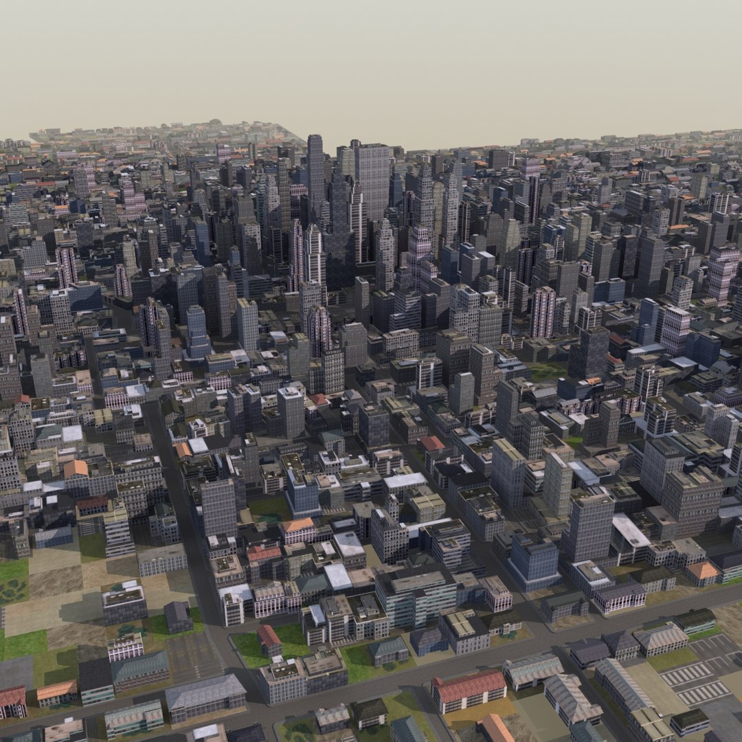Large Cityscape 3d Model