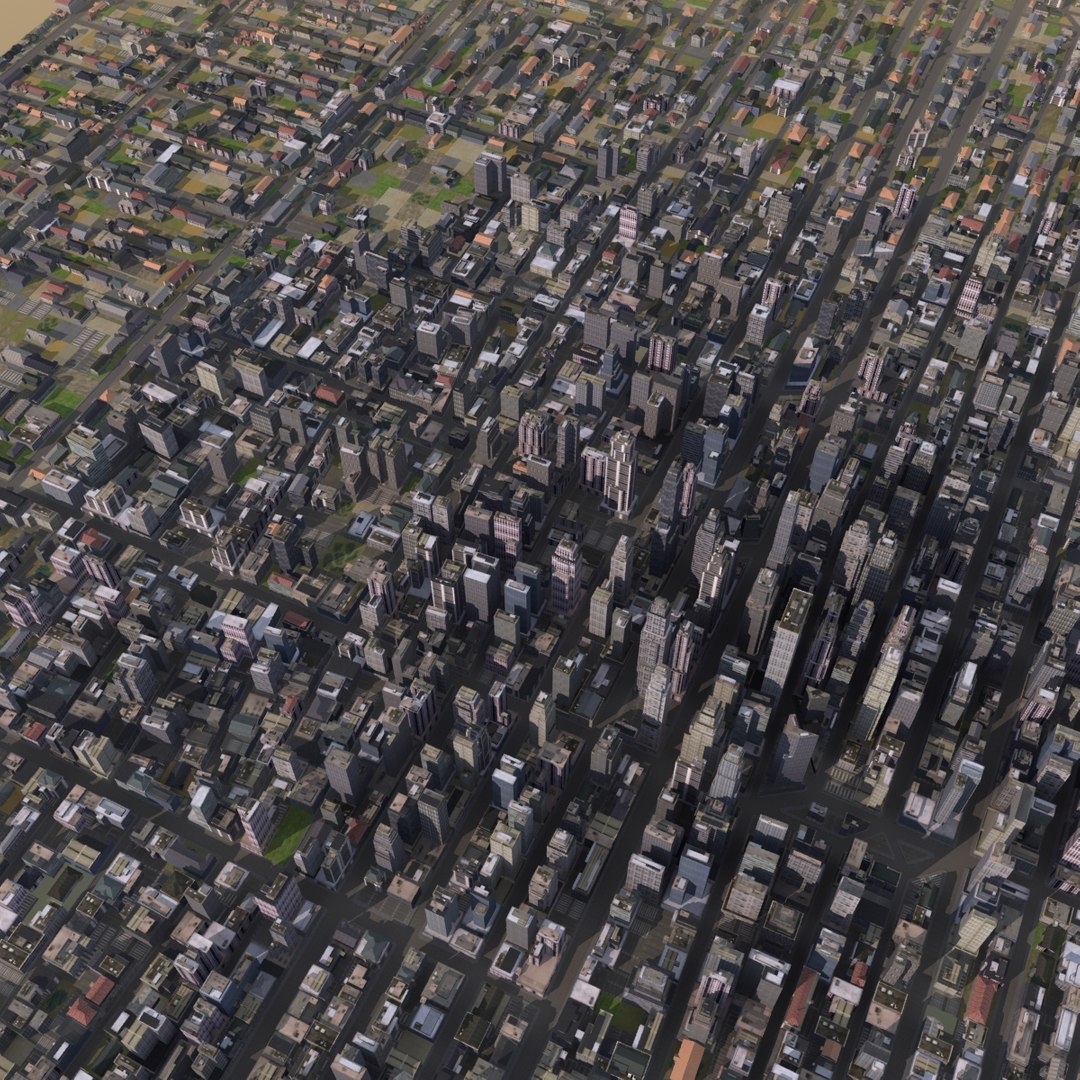 Large Cityscape 3d Model