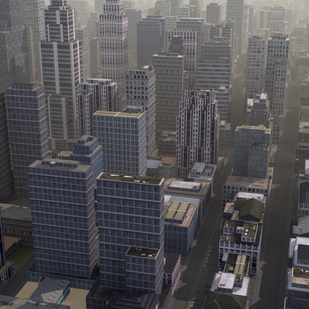 Large Cityscape 3d Model