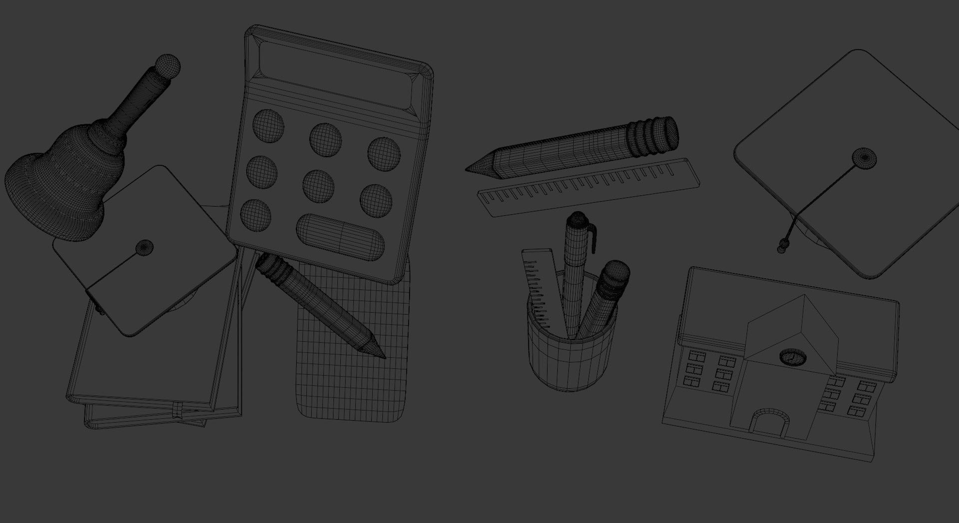 School icons model - TurboSquid 1761220